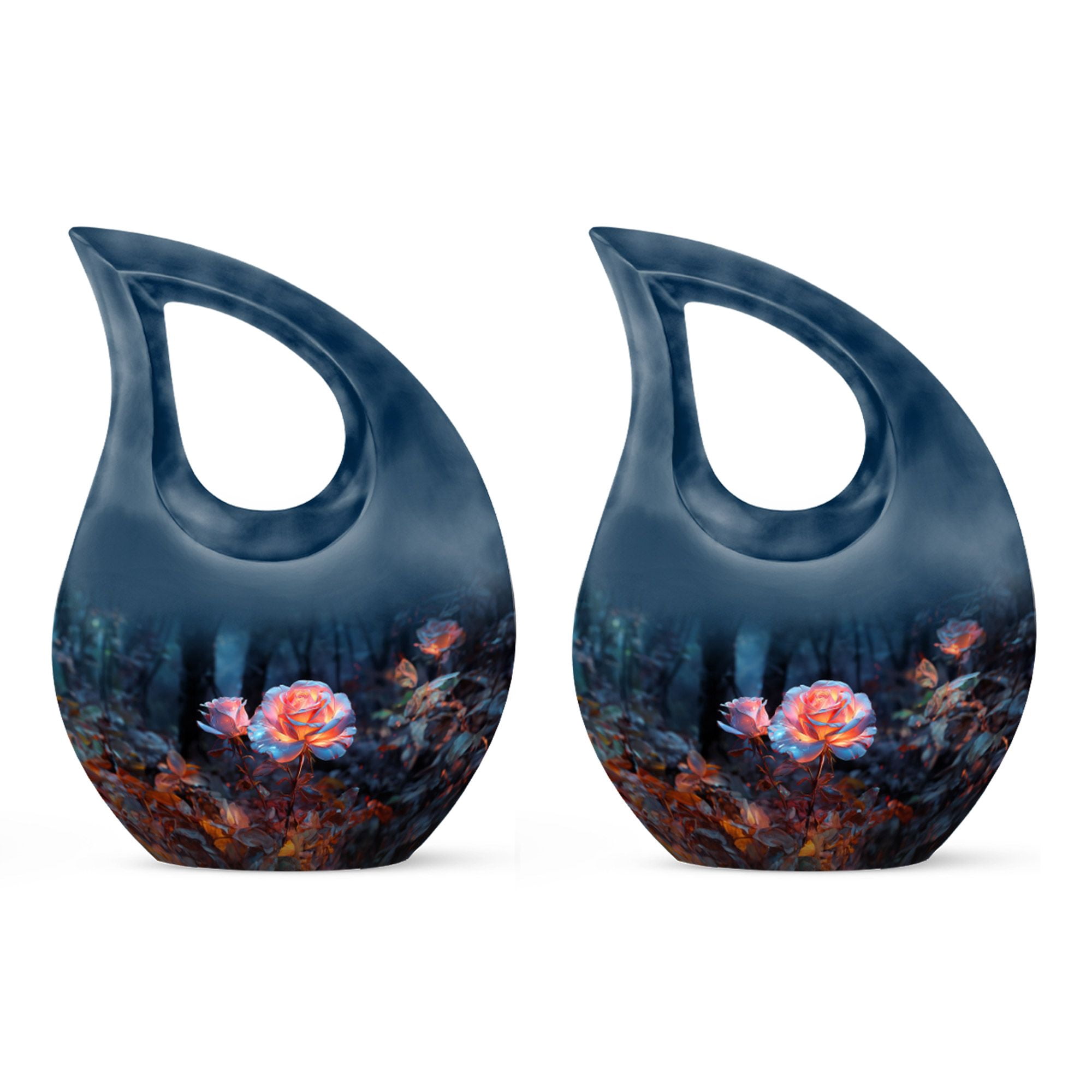 Stylized Rose with Transprante - Urns Ashes Adult - Creamated Ash Urns ...