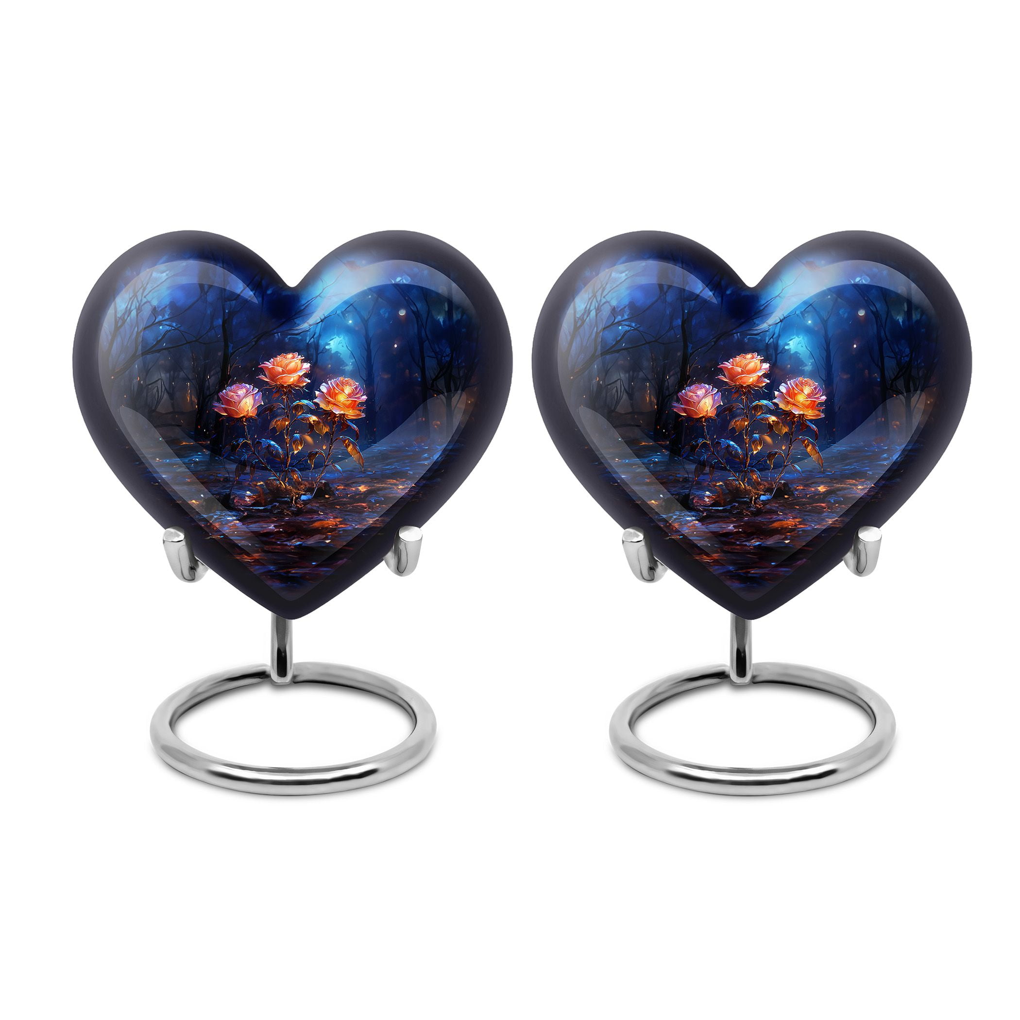 Stylized Rose Urn - Cremation Ashes Urn - Keepsake - 3 Inch - Pack Of 2 ...