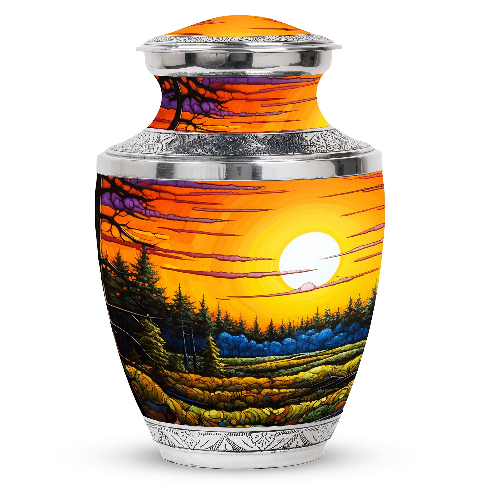 Stylized Sunset in a Forest Celestial Sentiments - Decorative Large ...