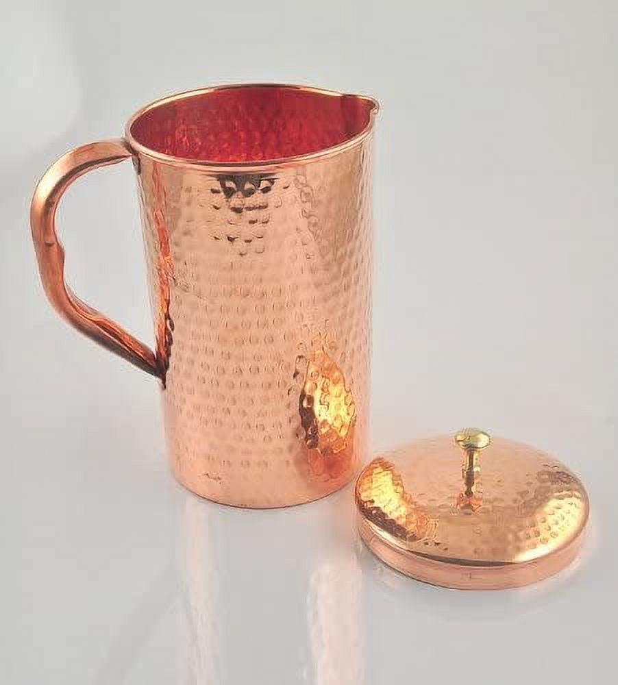 Stylla London® Handmade 100% Hammered Copper Jug Pitcher with Handle ...
