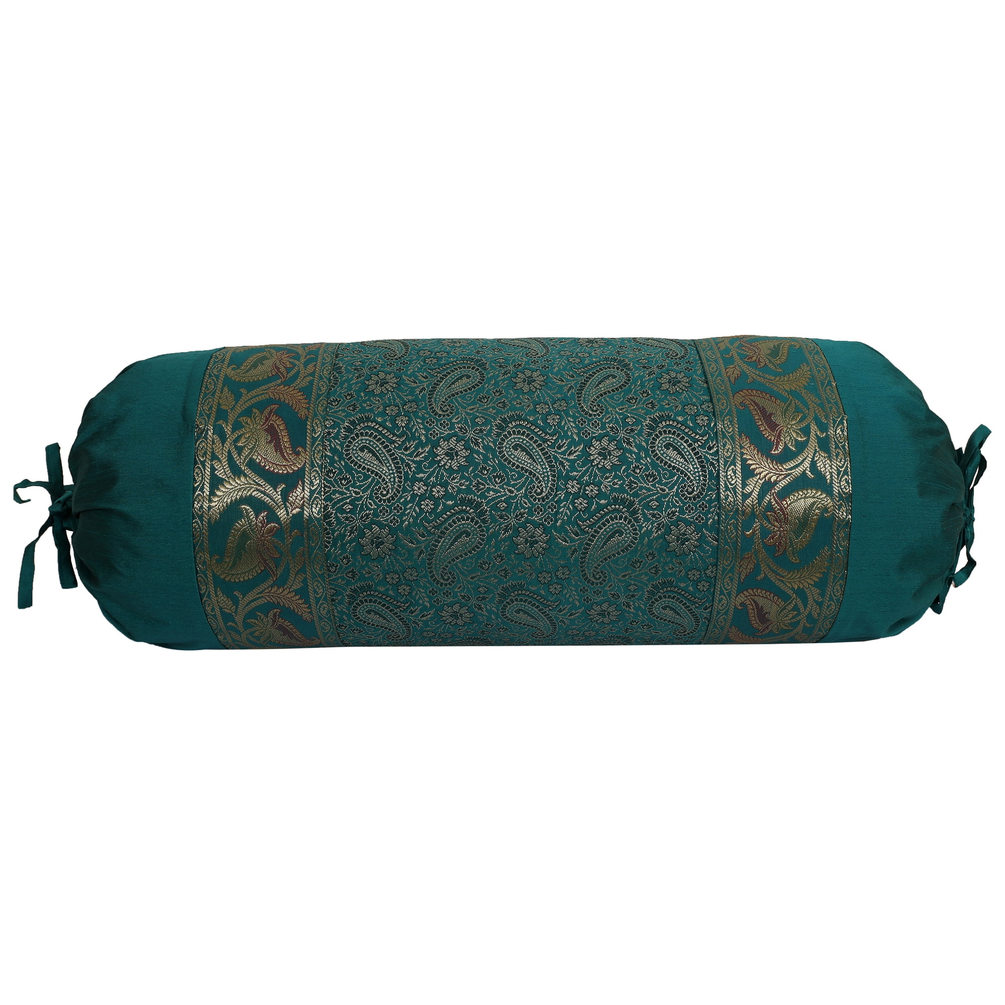 Stylo Culture Ethnic Polydupion Cylindrical Tubular Bolster Pillow ...