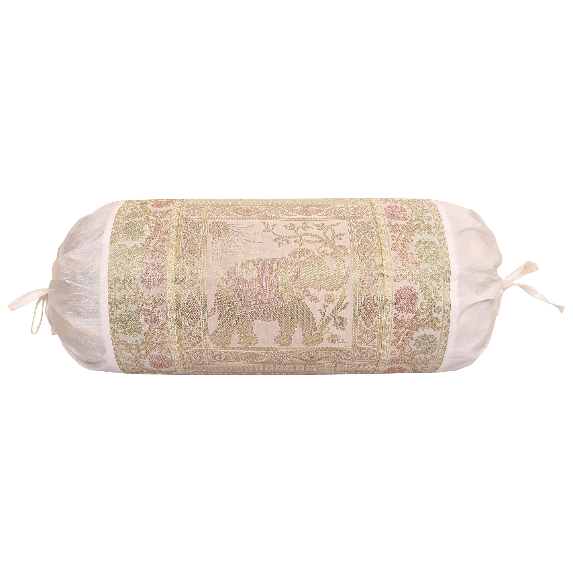 Stylo Culture Ethnic Polydupion Cylindrical Tubular Bolster Pillow ...