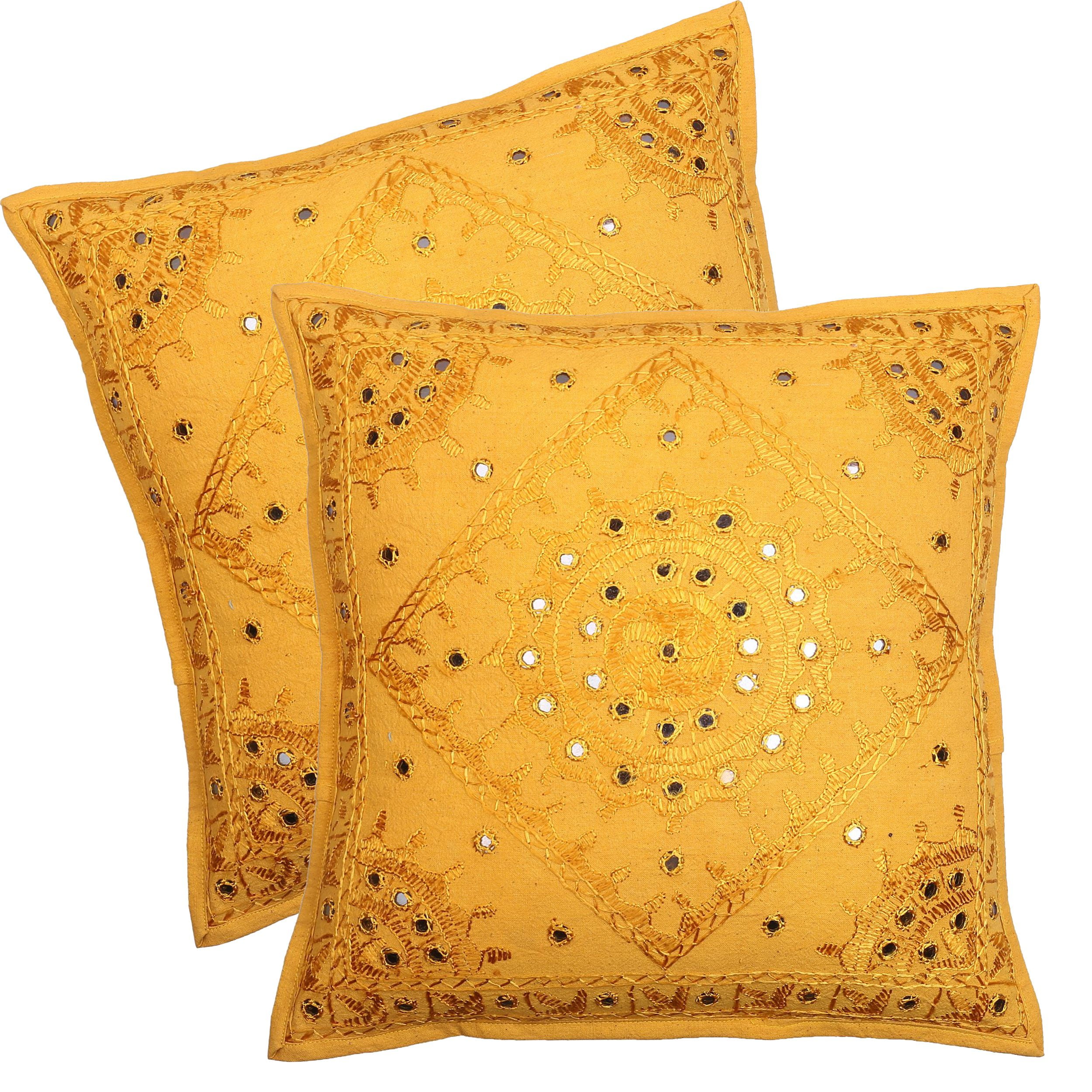 Stylo Culture Ethnic Sofa Throw Pillow Covers 24x24 Large Hand ...