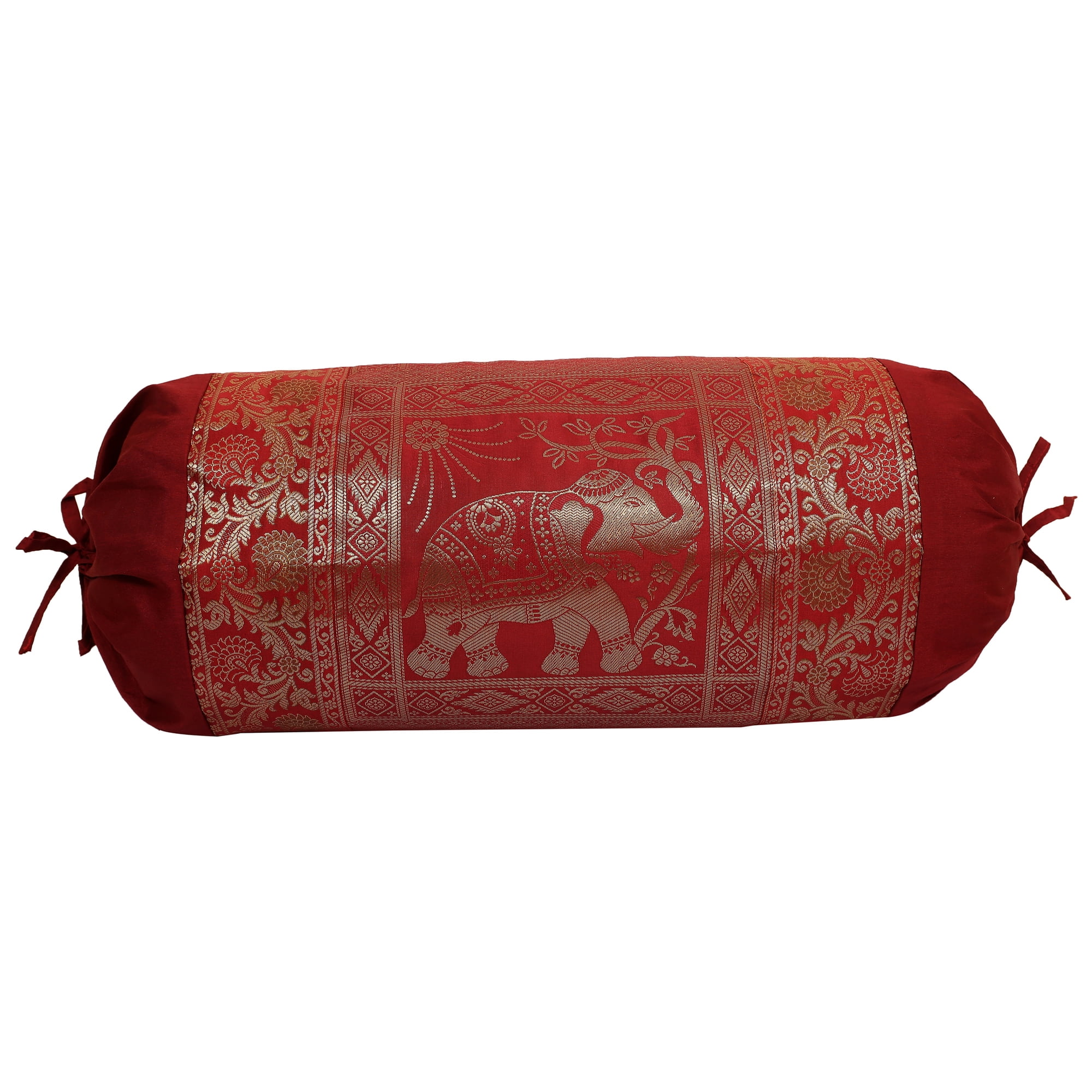 Stylo Culture Traditional Polydupion Cylindrical Tubular Bolster Pillow ...
