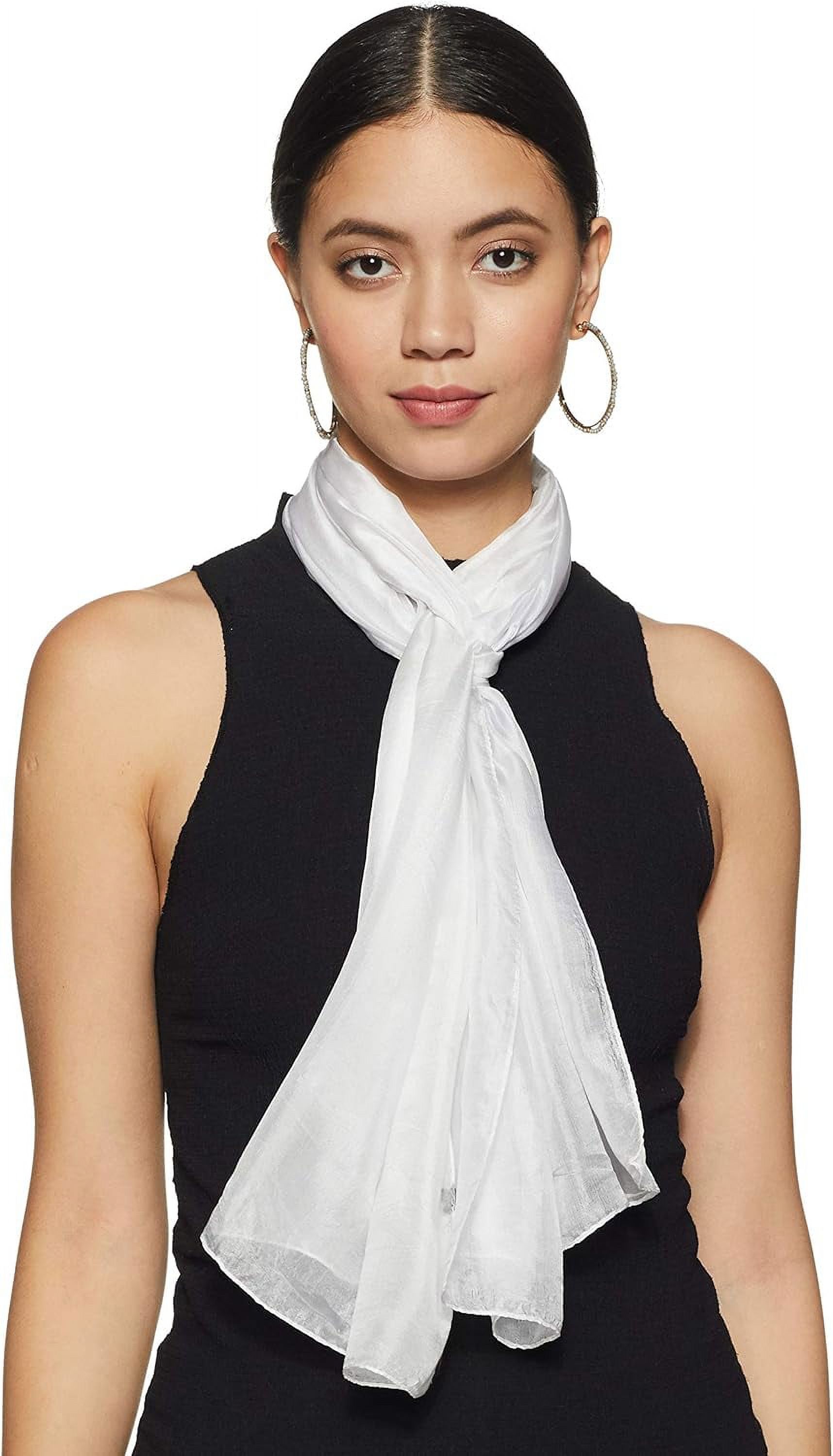 Wrapables® Solid Color 100% Silk Long Scarf, White - Walmart.com