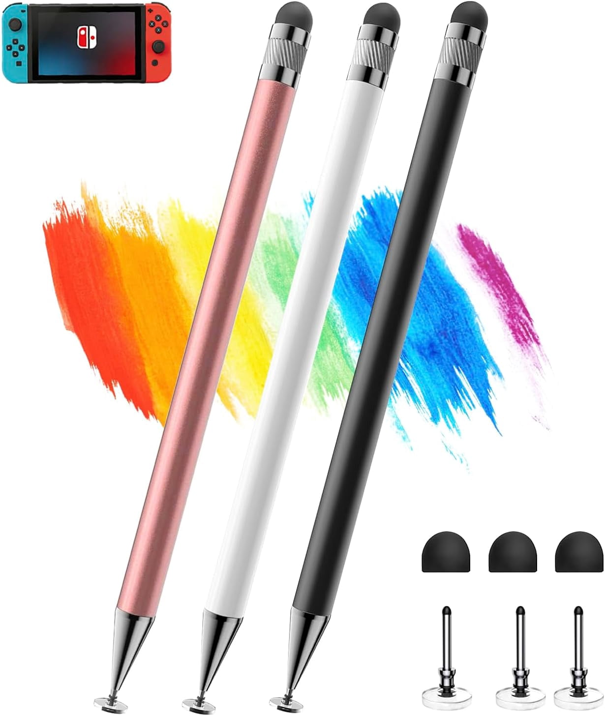 Stylus(3pcs), 2-in-1 Stylus Pen for Touch Screen, High Precision ...