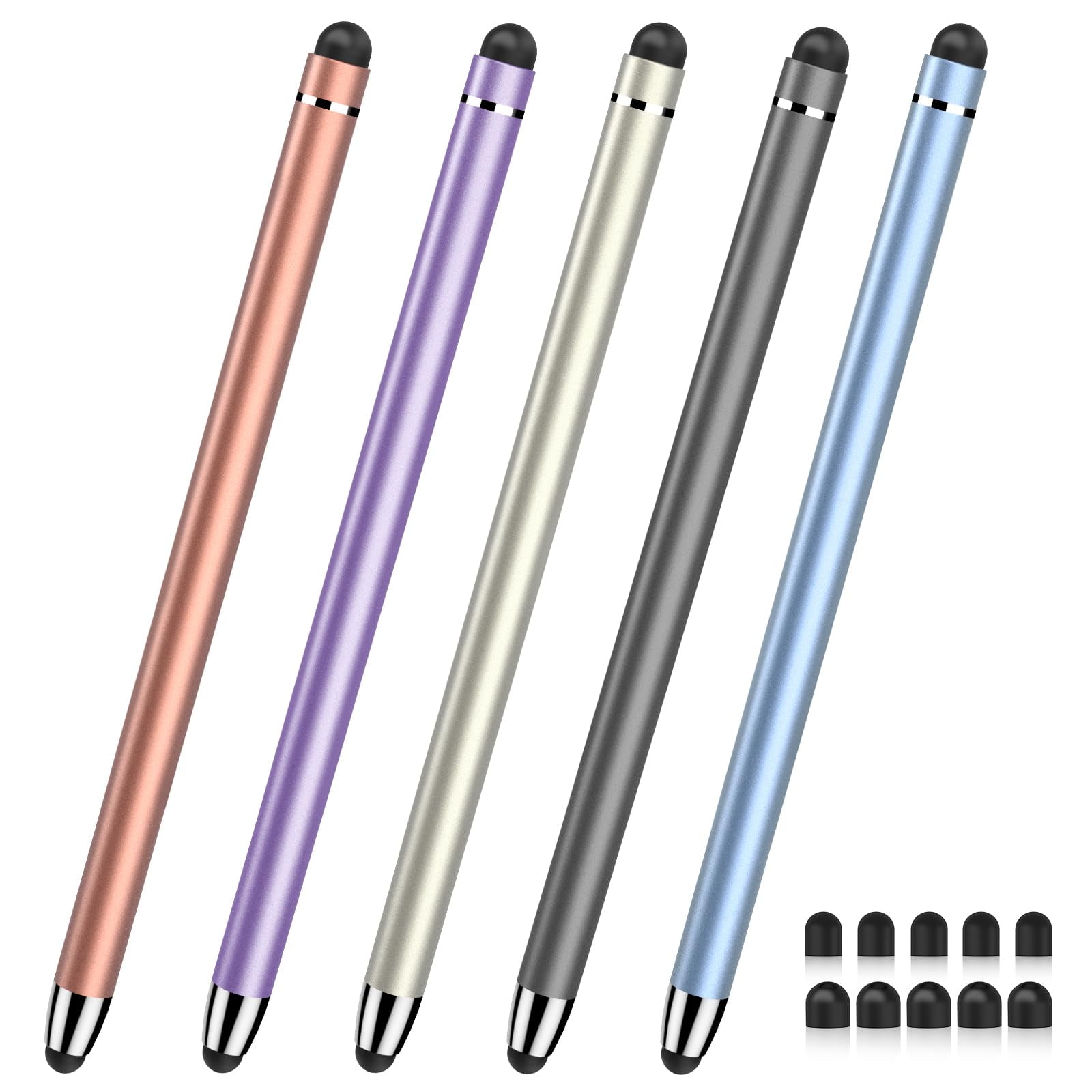 Stylus(5 Pcs), 2 in 1 Stylus Pen for Touchscreen, High Sensitivity ...
