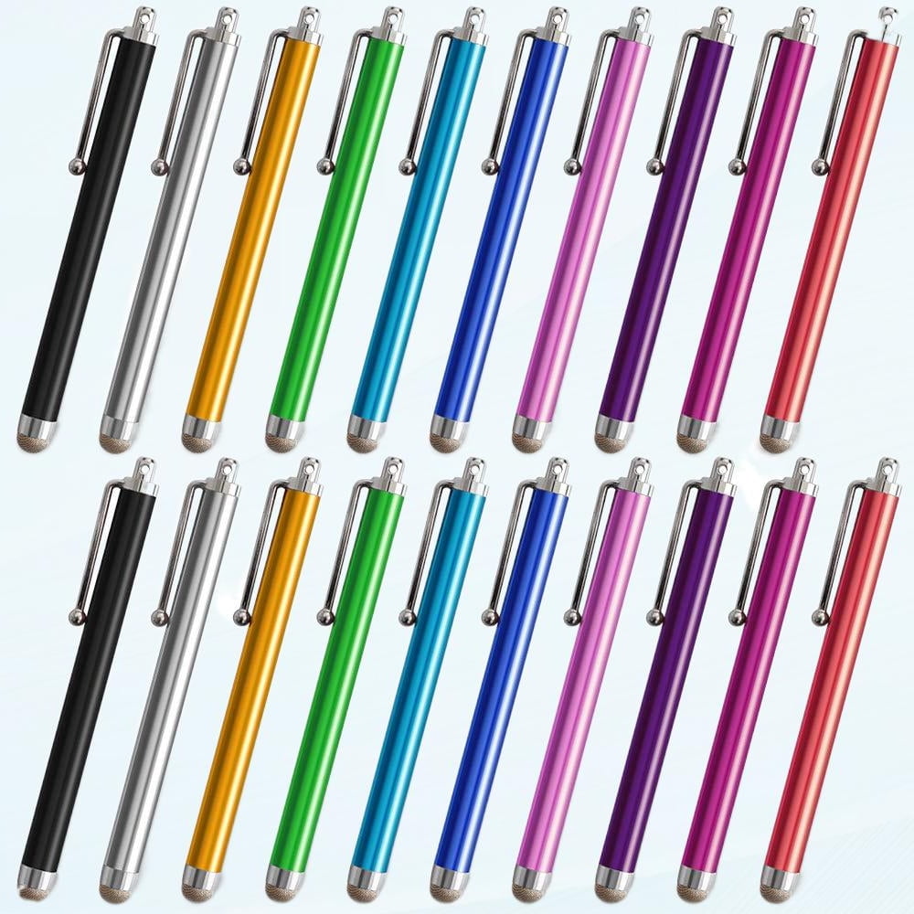 Stylus Pen, 20 Pack Stylus with Mesh Fiber Tip and Aluminum Body for ...