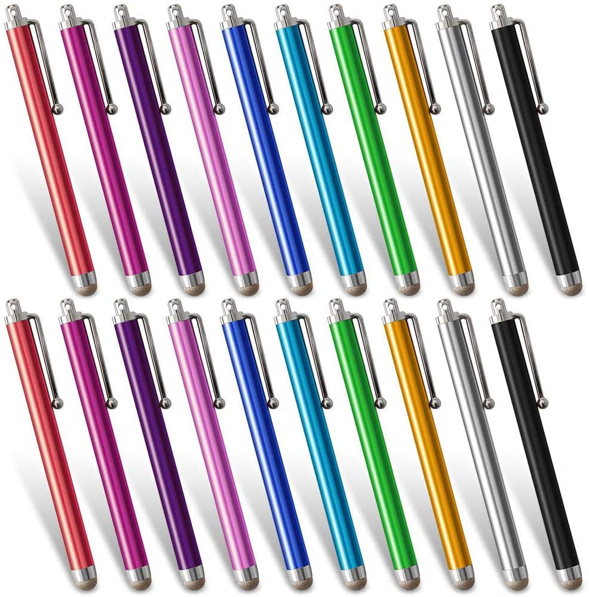 Stylus Pen, 20 Packs Stylus with Mesh Fiber Tip and Aluminum Body for ...