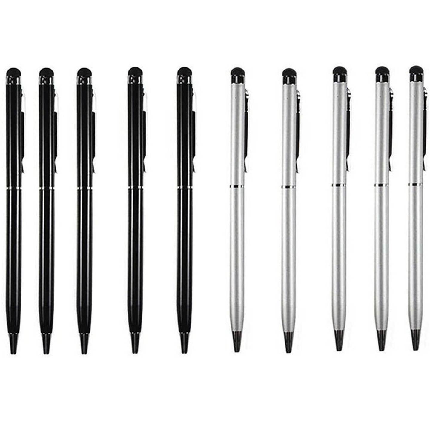 Stylus Pen [5XBlack + 5XSilver], 2-in-1 Universal Stylus & Ballpoint ...