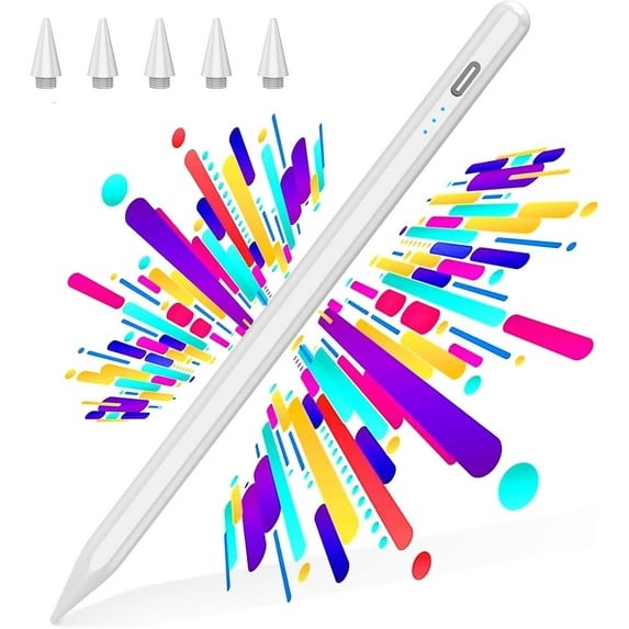 Stylus Pen for iPad 2018-2025, USB C Fast Charging Magnetic Pen with Tilt Sensitivity & Palm ...