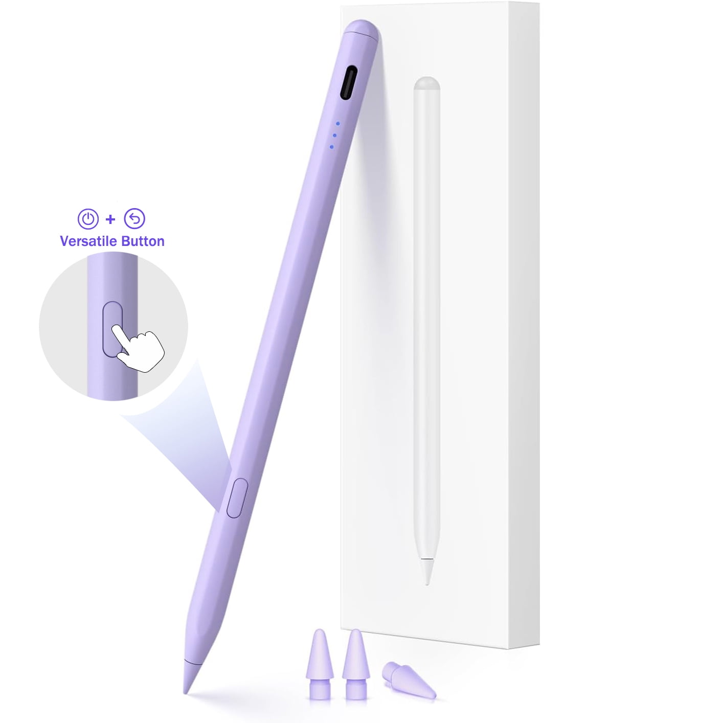 One-Click Undo Function,Stylus Pen for iPad 2018-2025(A16/11/10/9/8/7/6 ...