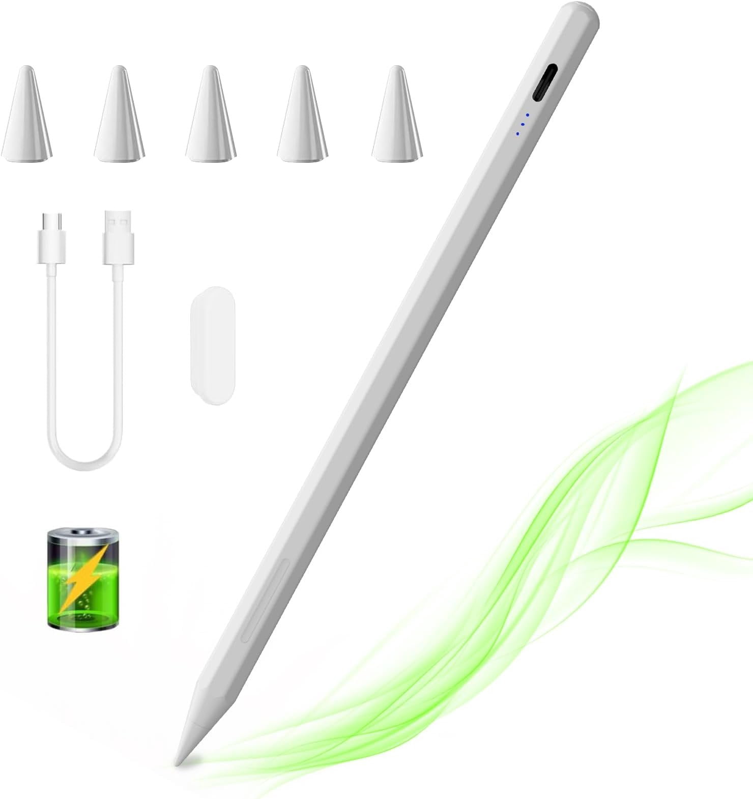 Stylus Pen for iPad 6th-11th Generation, Charge iPad Stylus Pencil with ...