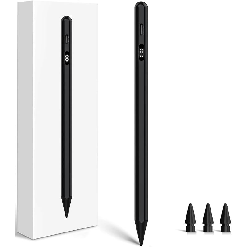 Stylus Pen for iPad, Pen with Battery Meter for Touch Screen, Palm ...