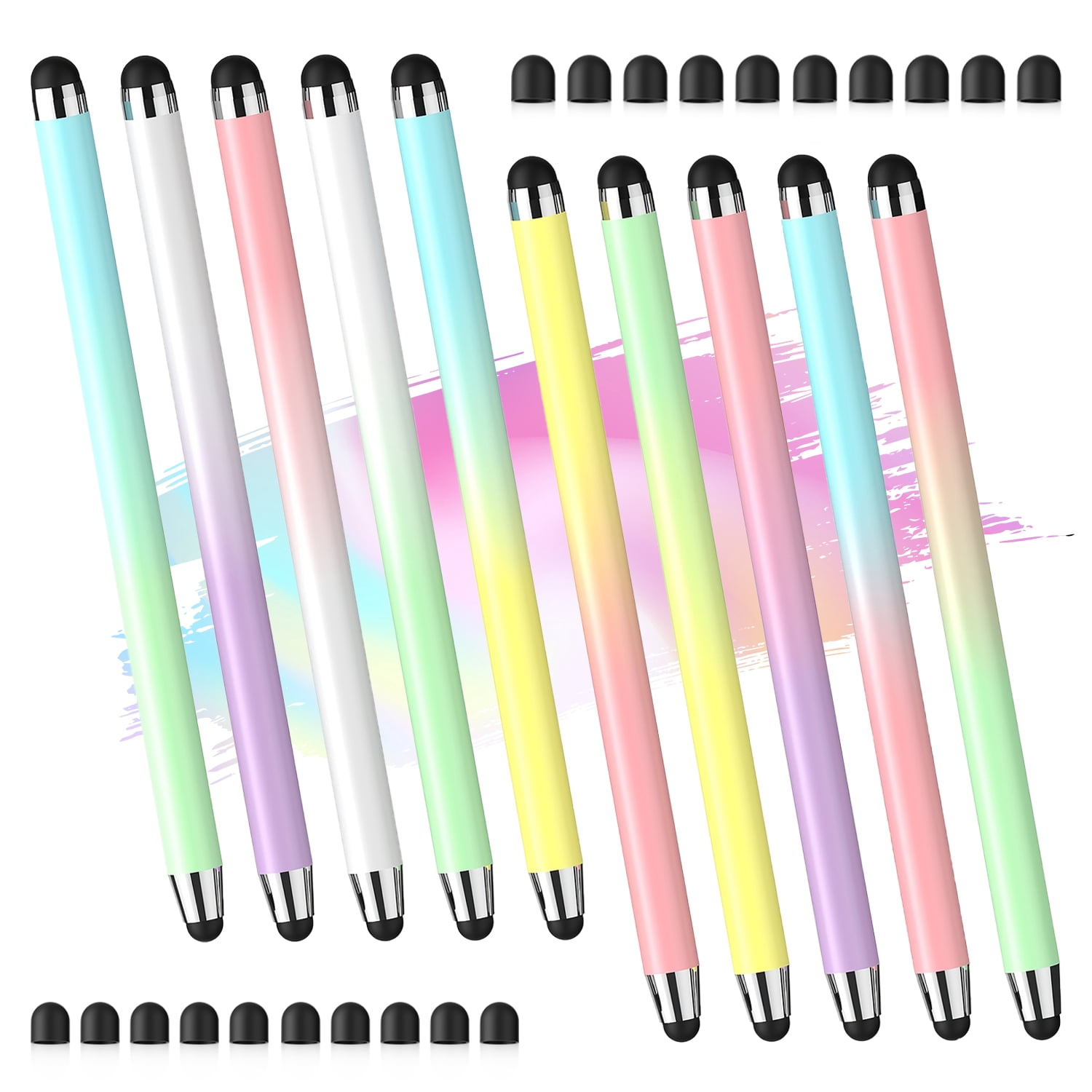 Stylus Pens for Touch Screens, 10-Pack 2-in-1 Universal Touchscreen ...