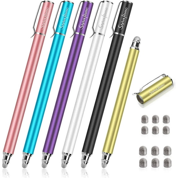 Stylus Pens for Touch Screens(6 Pcs),Sensitivity 2 in 1 Fiber Tips ...