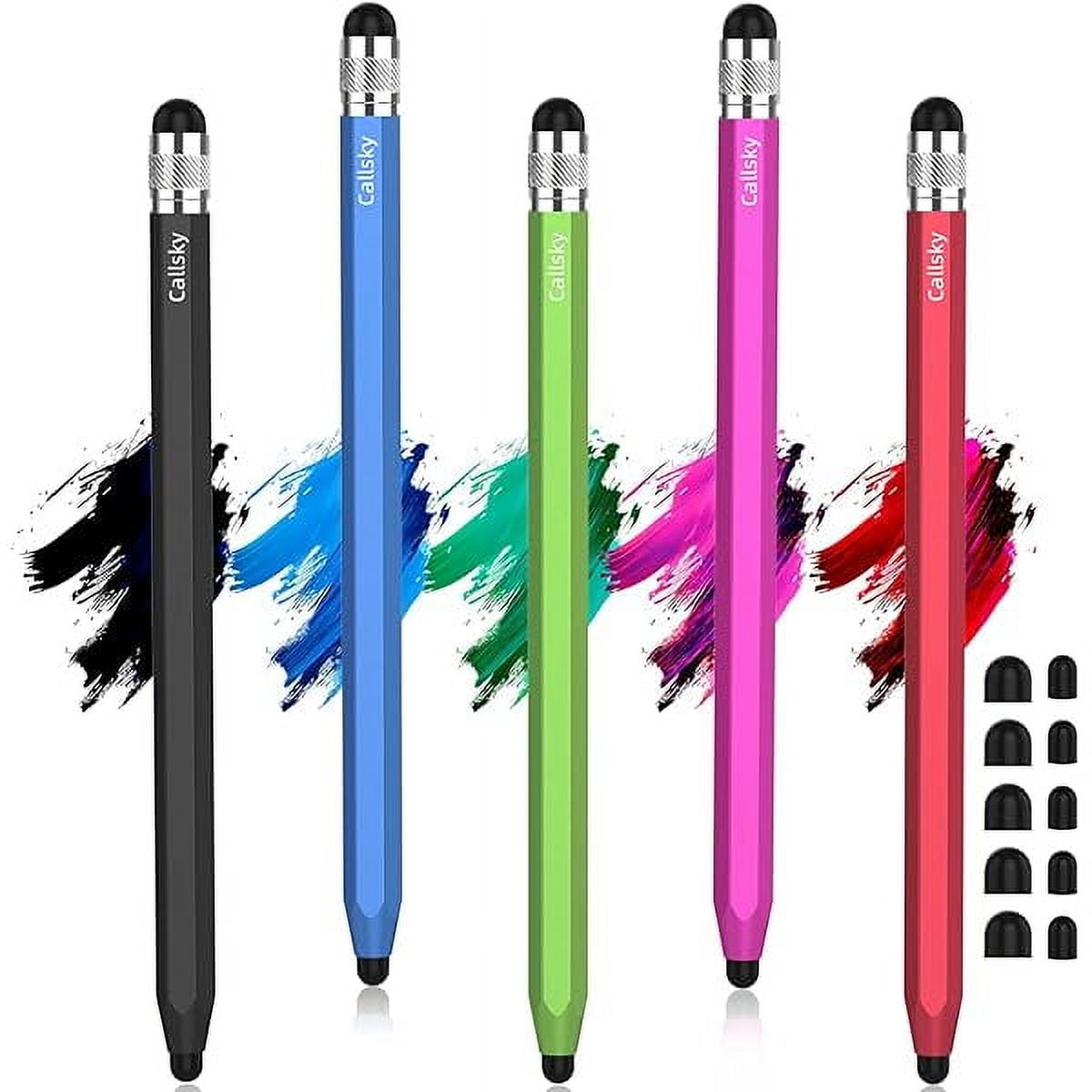 Stylus Pens for Touchscreen, 2 Size Rubber Tips Stylus Pen with Metal ...