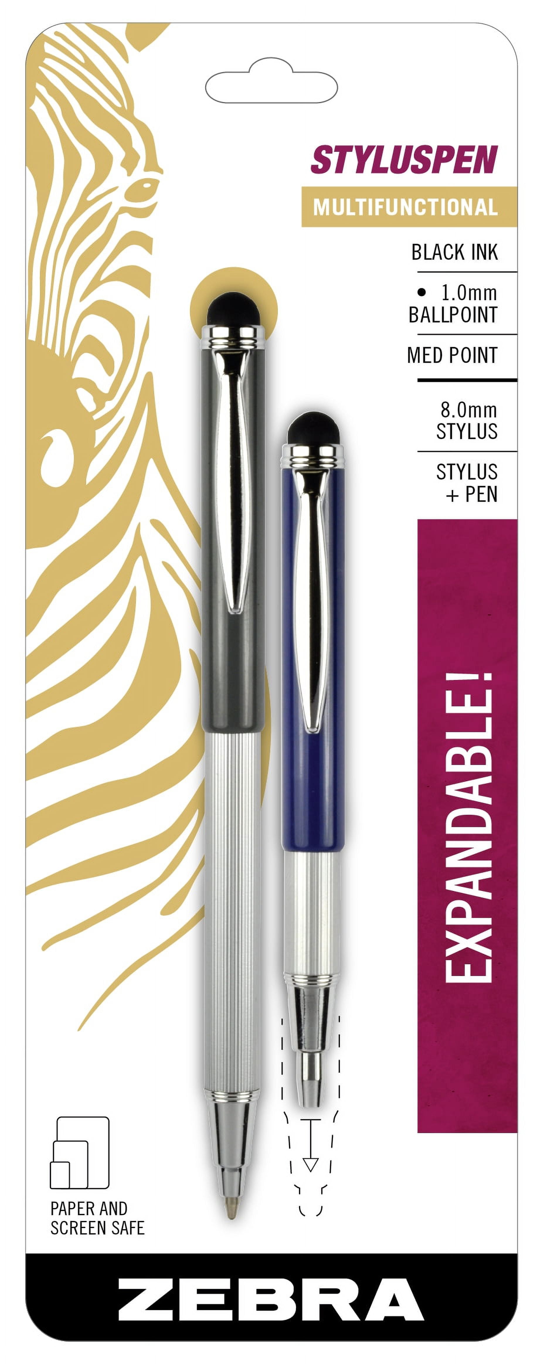 Styluspen Telescopic Ballpoint Pen/stylus, Retractable, Medium 1 Mm ...