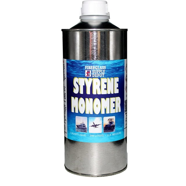 Styrene Monomer Thinner for Resin and Gelcoat - Easy Pouring Quart ...