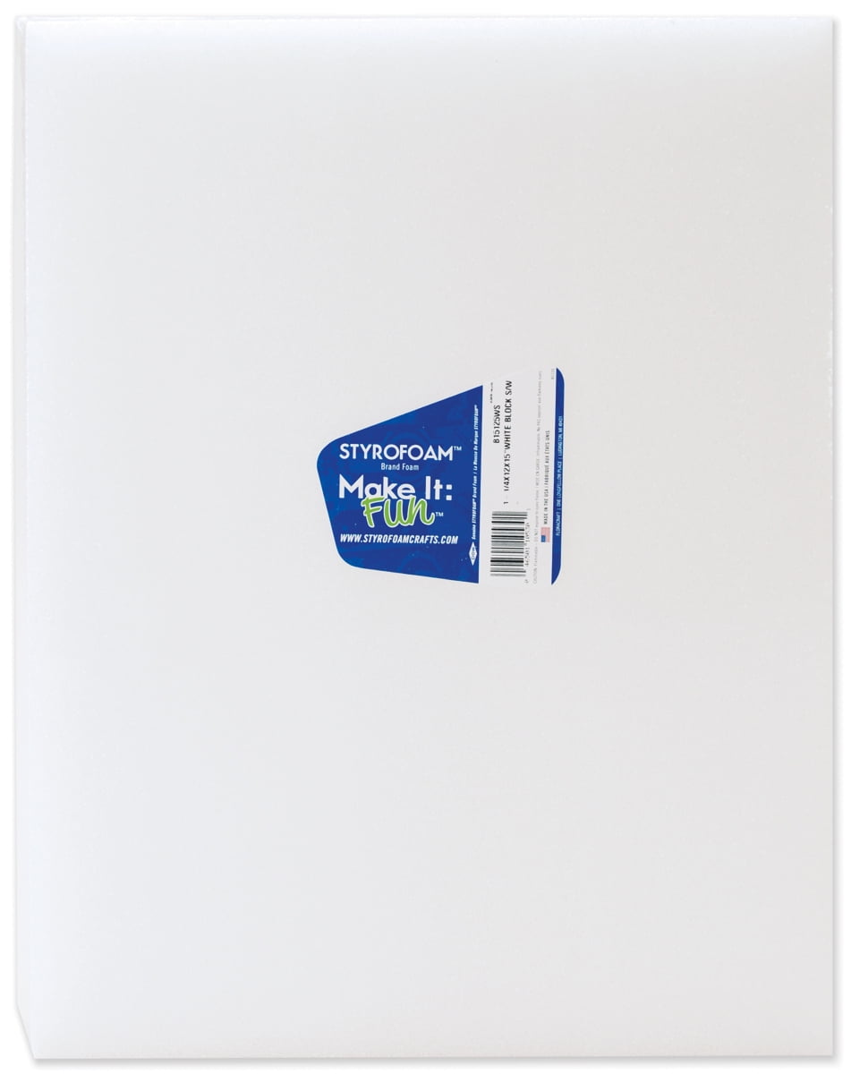 Styrofoam Block-15"X12"X1.25", Pk 3, Floracraft - Walmart.com
