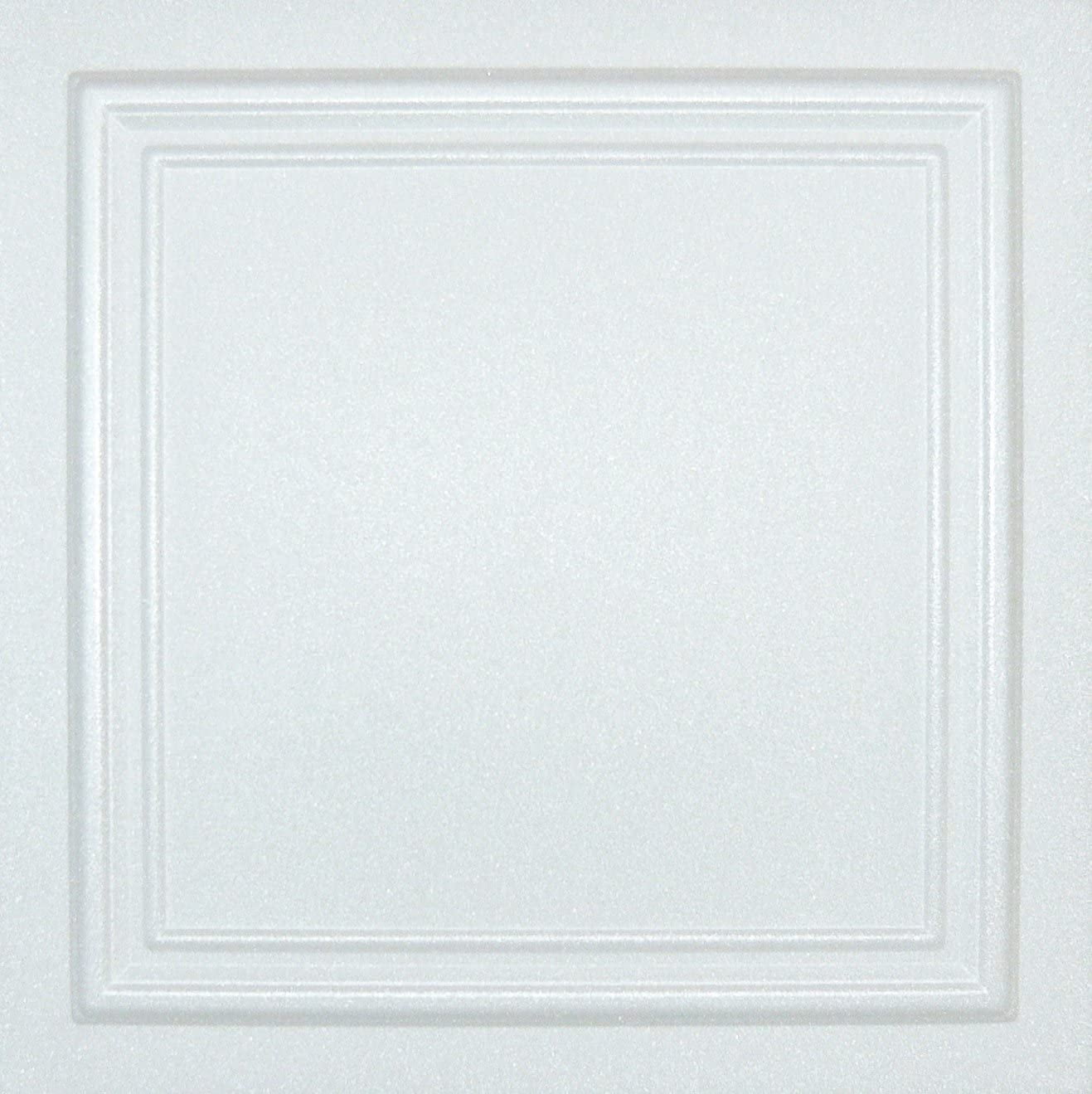 Styrofoam Glue Up Ceiling Tiles White 20x20 R24W Zeta Pack of 8 ...