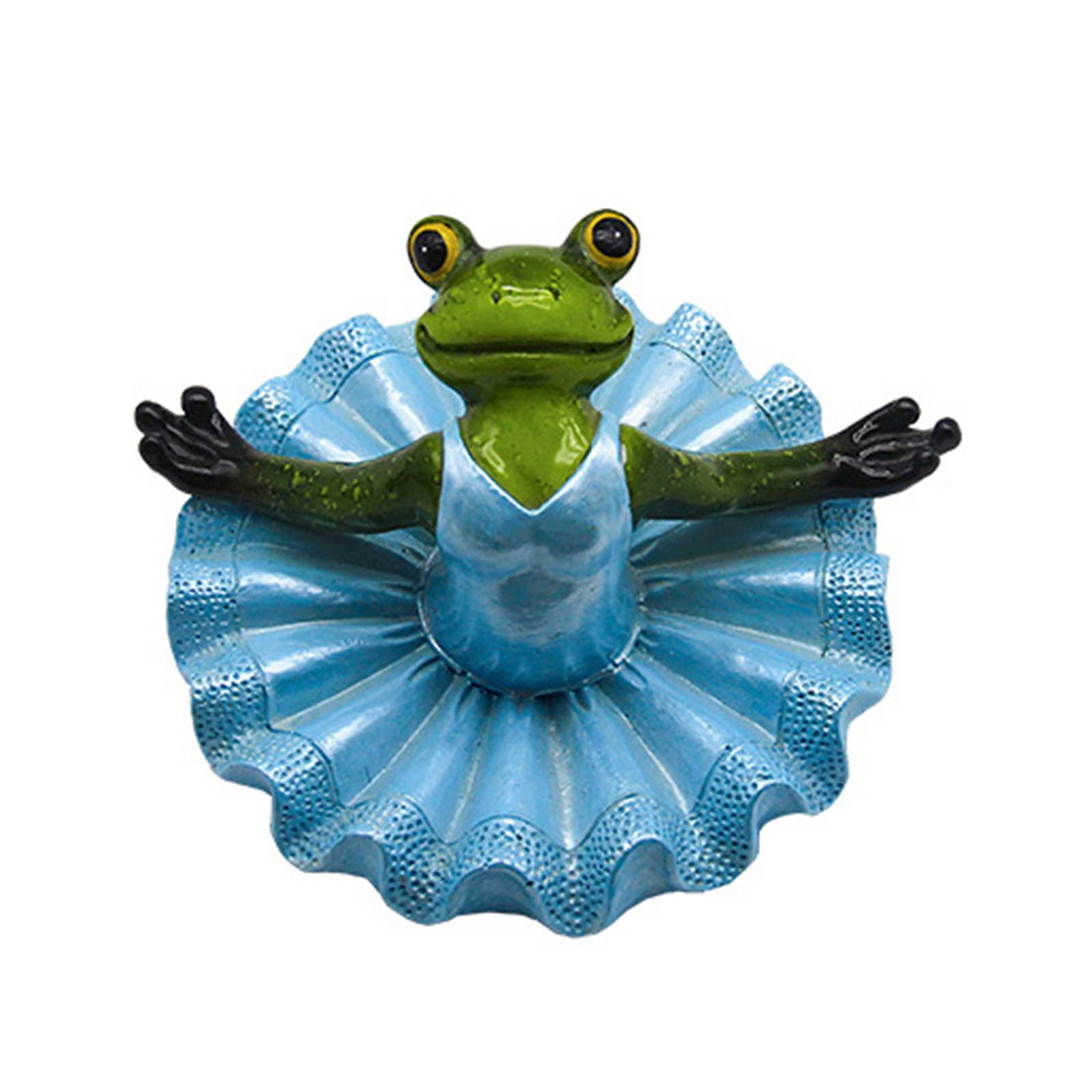 Styrofoam packaging (yoga frog blue) garden courtyard water interesting ...