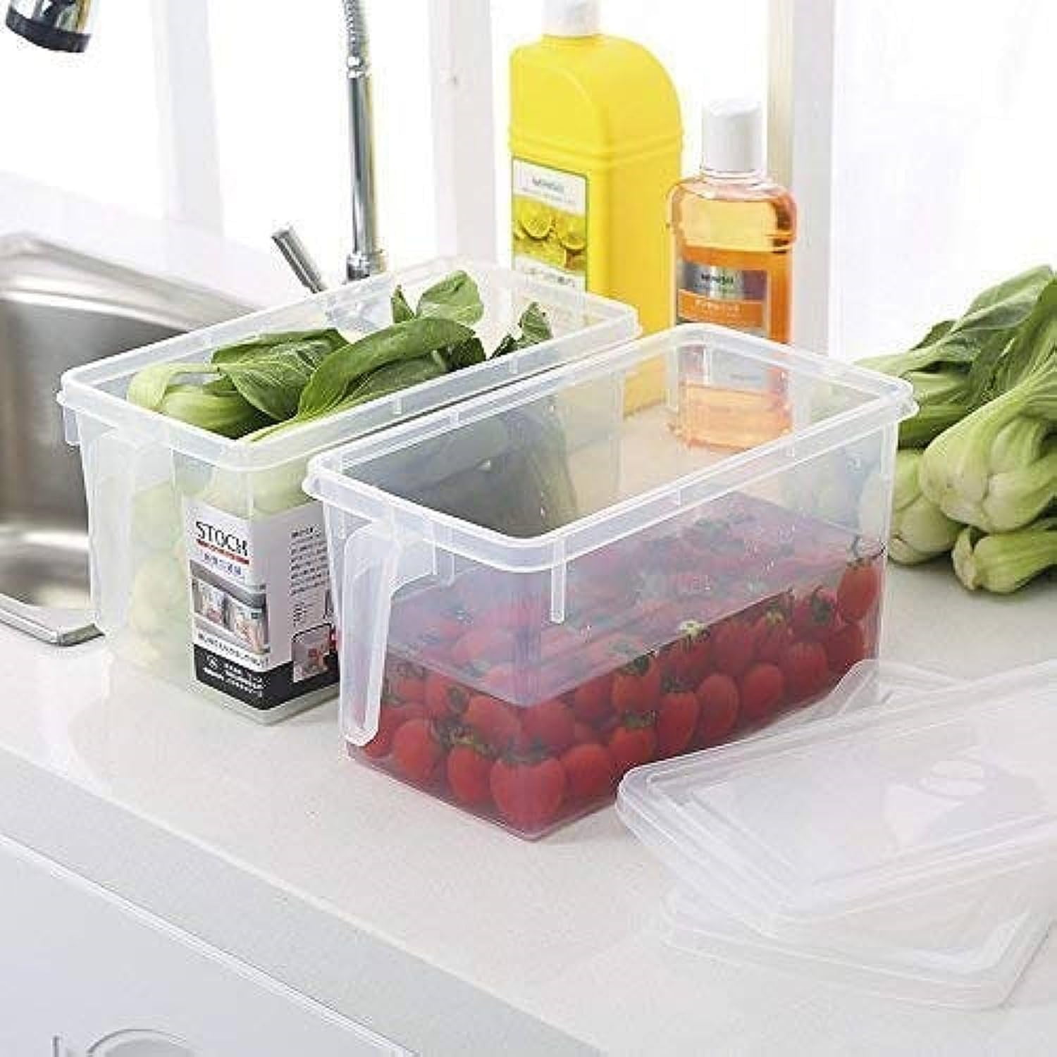 Stysol Fridge Storage Boxes Fridge Organizer For Kitchen Plastic ...
