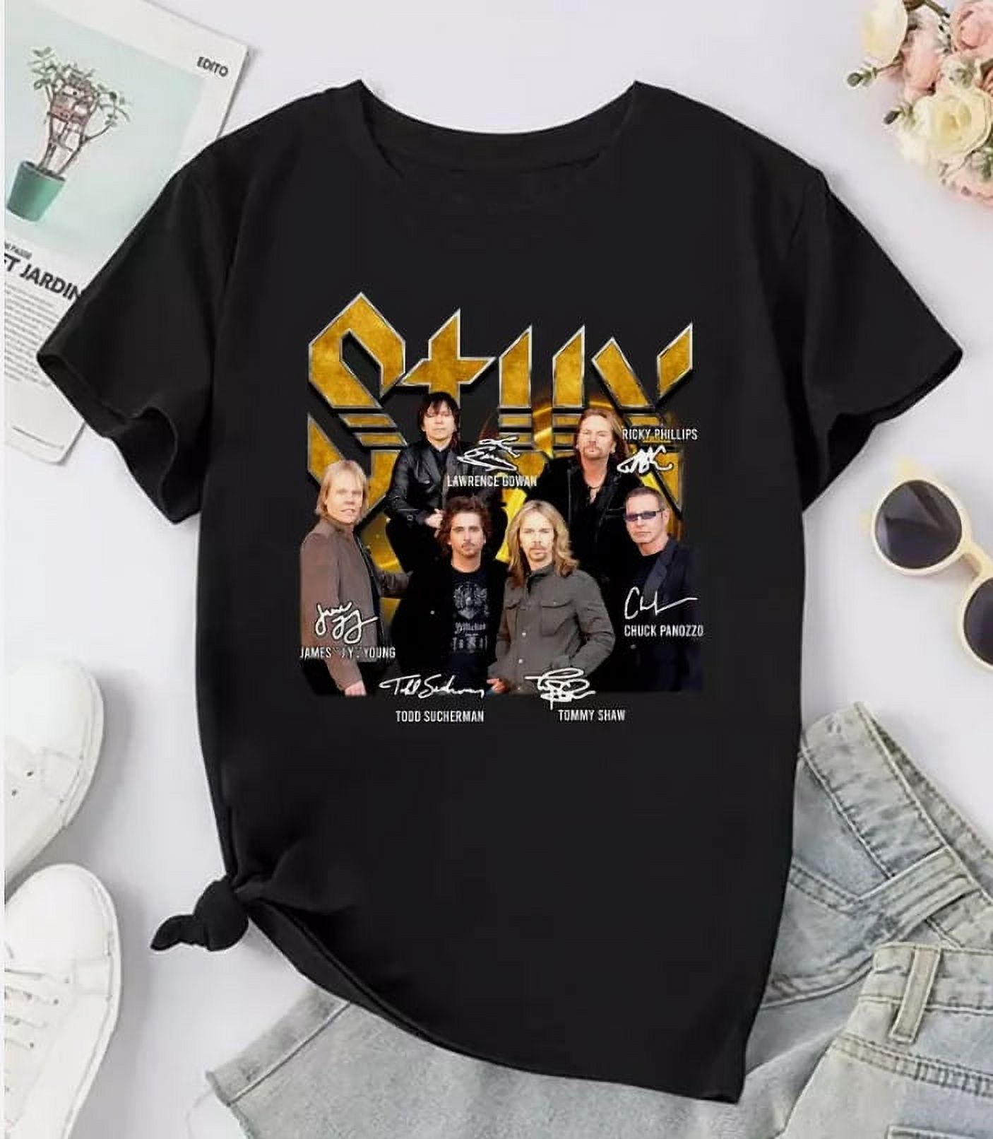Styx Band Bootleg Shirt, Styx 2024 Shirt, Styx Band Signatures Shirt - Walmart.com