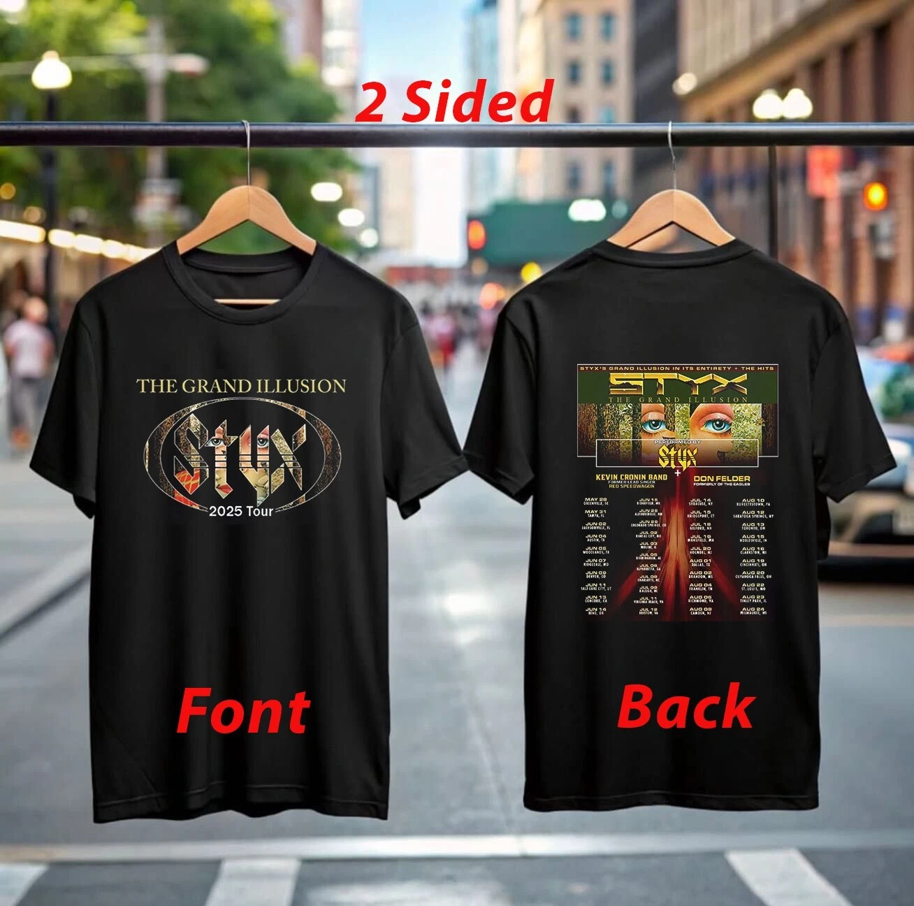 Styx Band Shirt Styx Band The Grand Illusion Tour 2025 T-Shirt ...