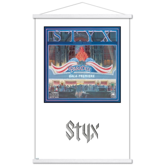 Styx - Paradise Theatre Album Series Wall Poster with Magnetic Frame ...