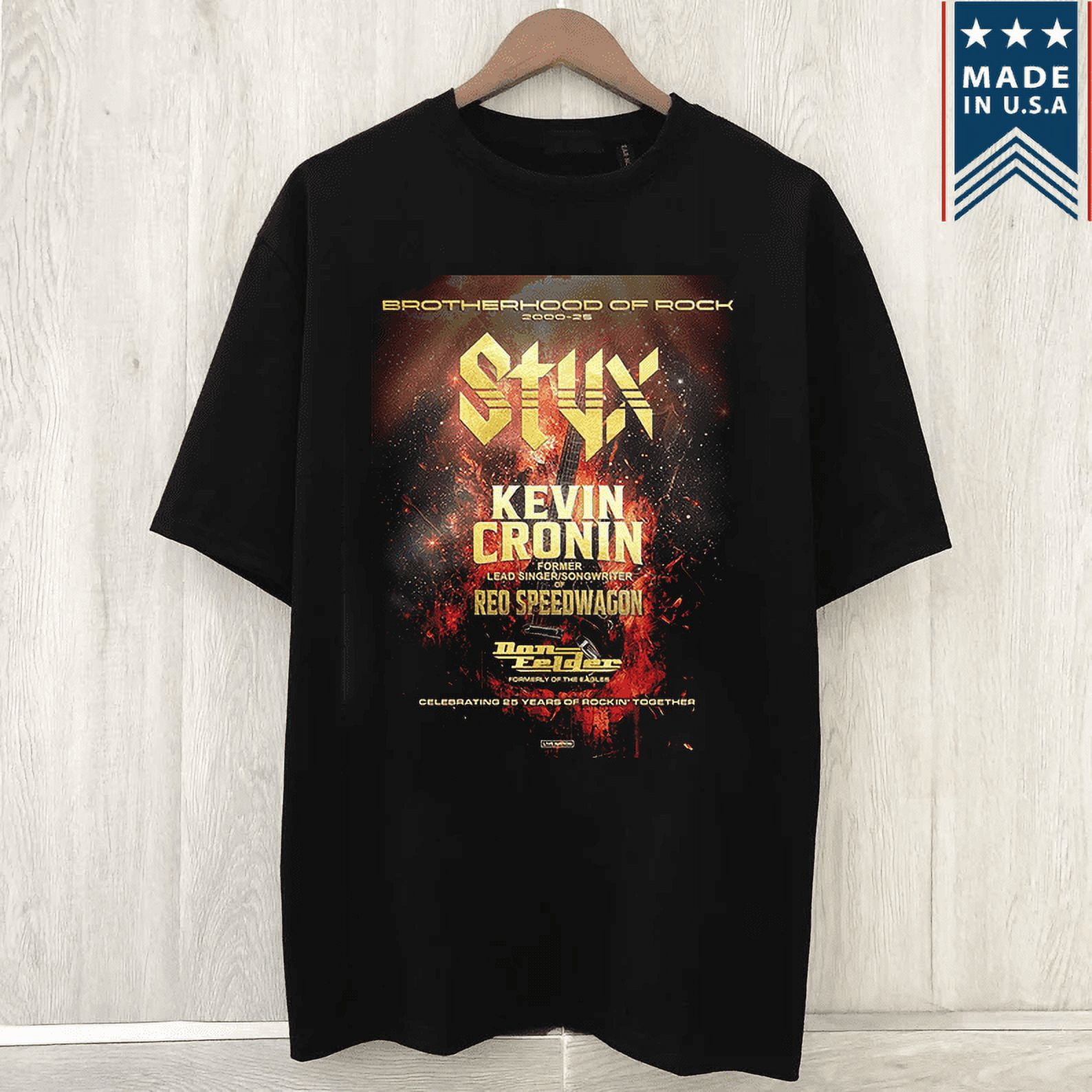 Styx and Kevin Cronin Band Tour 2025 T Shirt Full Size S-5XL - Walmart.com