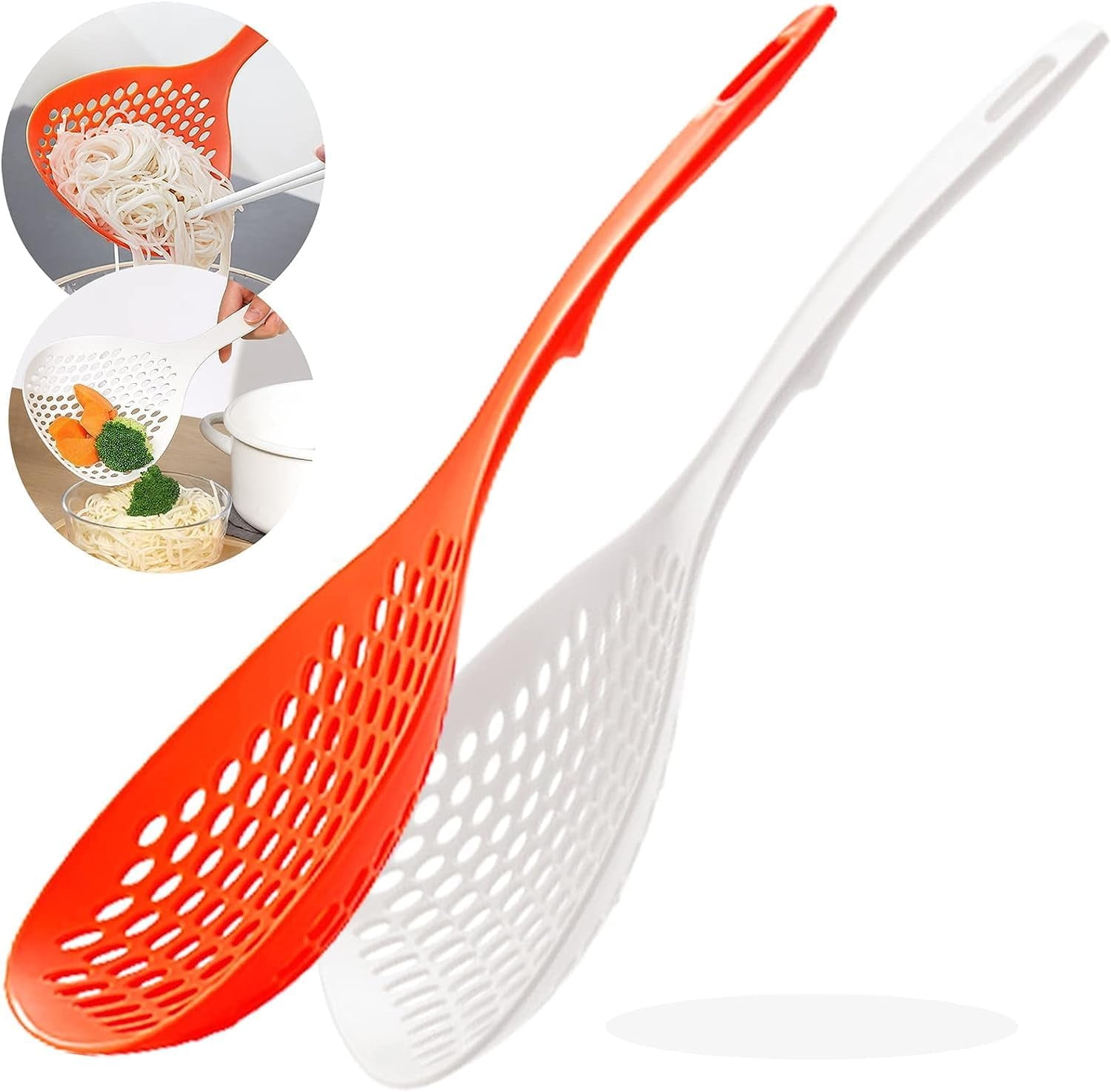 Styxon Large Scoop Colander Strainer Skimmer Slotted Spoon Scoop ...
