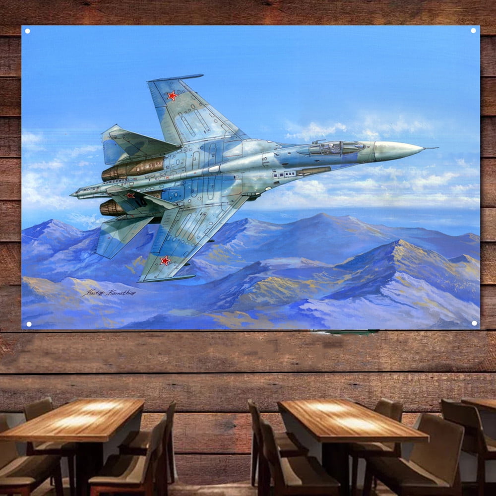 Su-27 Flanker Attack Aircraft Fighter Poster Wall Chart - HD Military ...