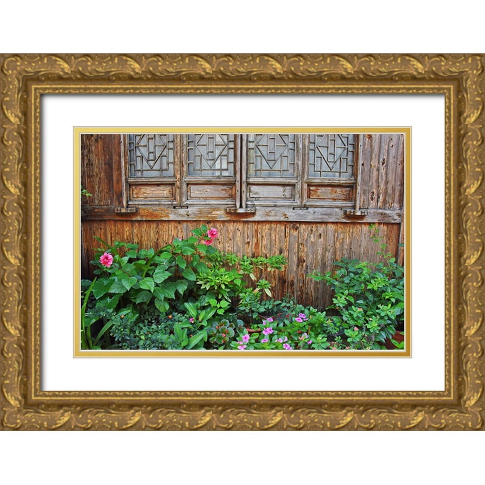 Su, Keren 18x13 Gold Ornate Wood Framed with Double Matting Museum Art ...