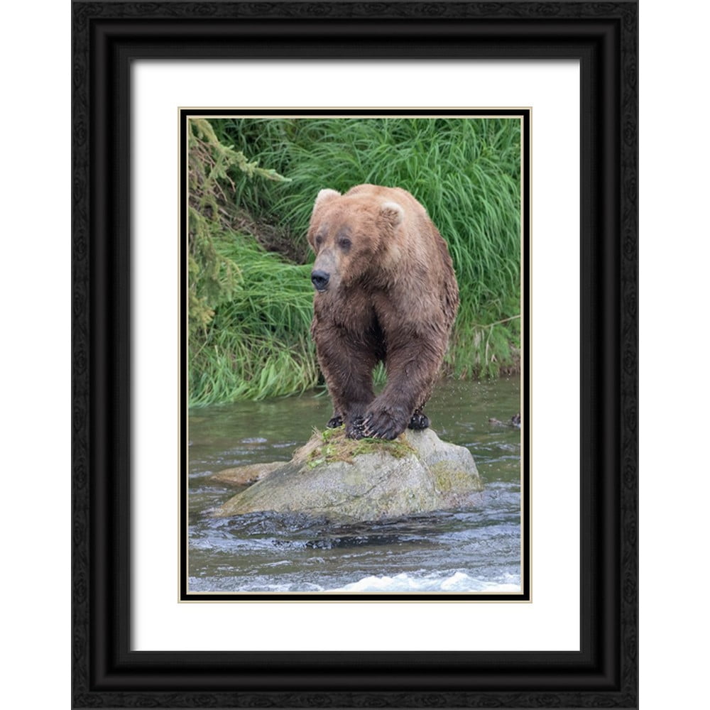 Su, Keren 18x24 Black Ornate Wood Framed with Double Matting Museum Art ...