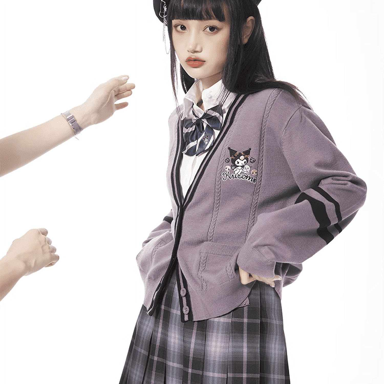 Suéter de punto bordado Kawaii My Melody para mujer Sanrios Kittys ...