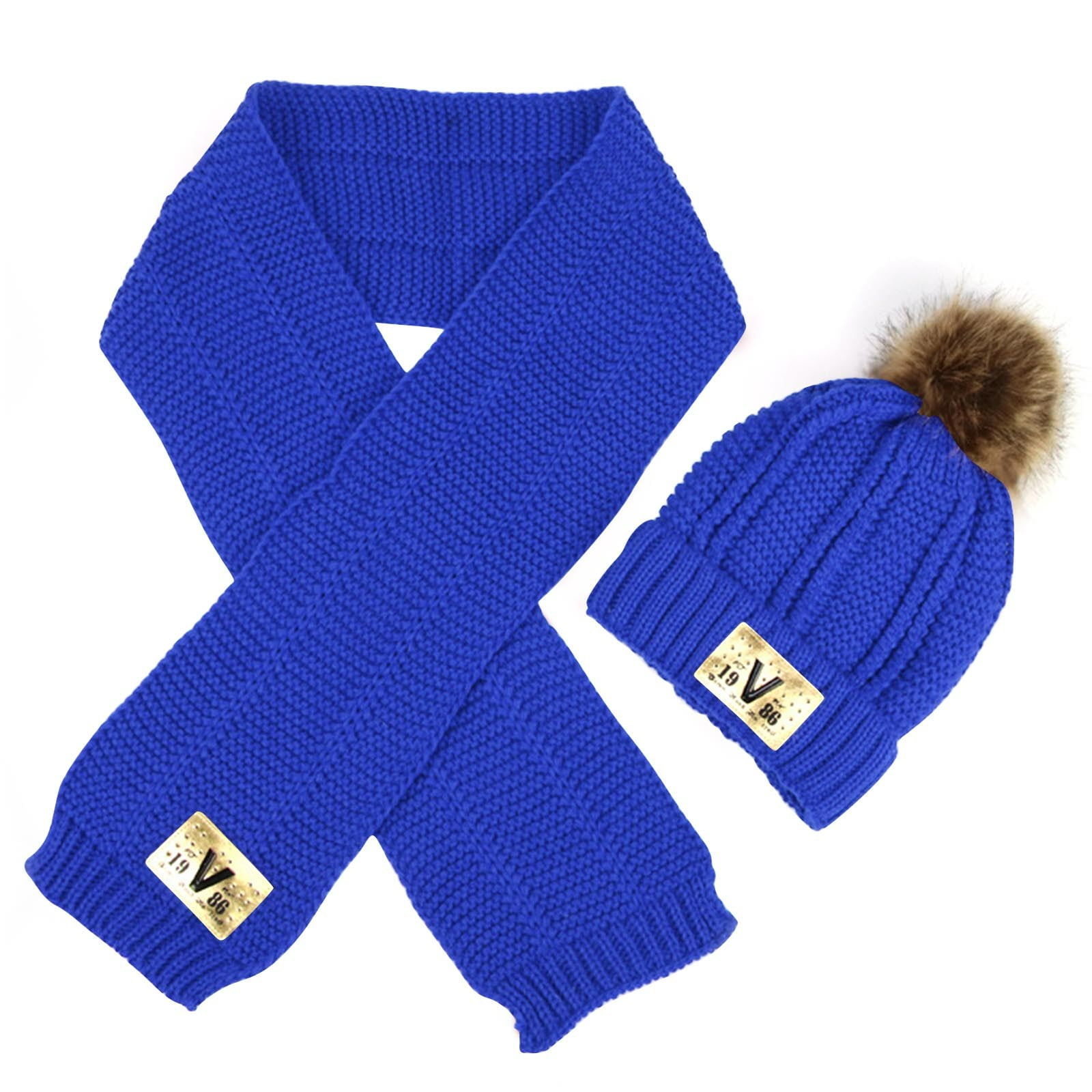 SuTry Kids 2 PC Hat Set Knitted Hat,Scarf Set Snowflake Woolen Soft ...