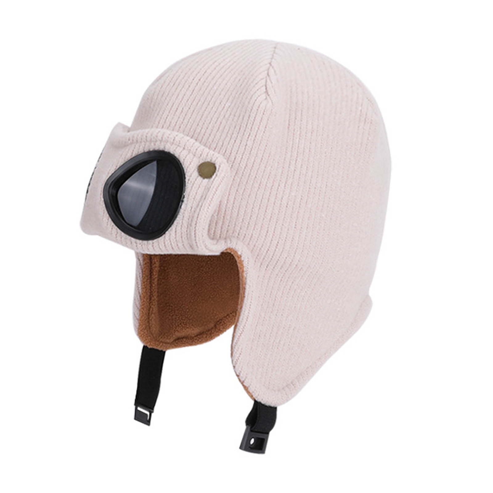 SuTry Kids Winter Trapper Hat with Goggles Plush Fleece-Lined Ear ...