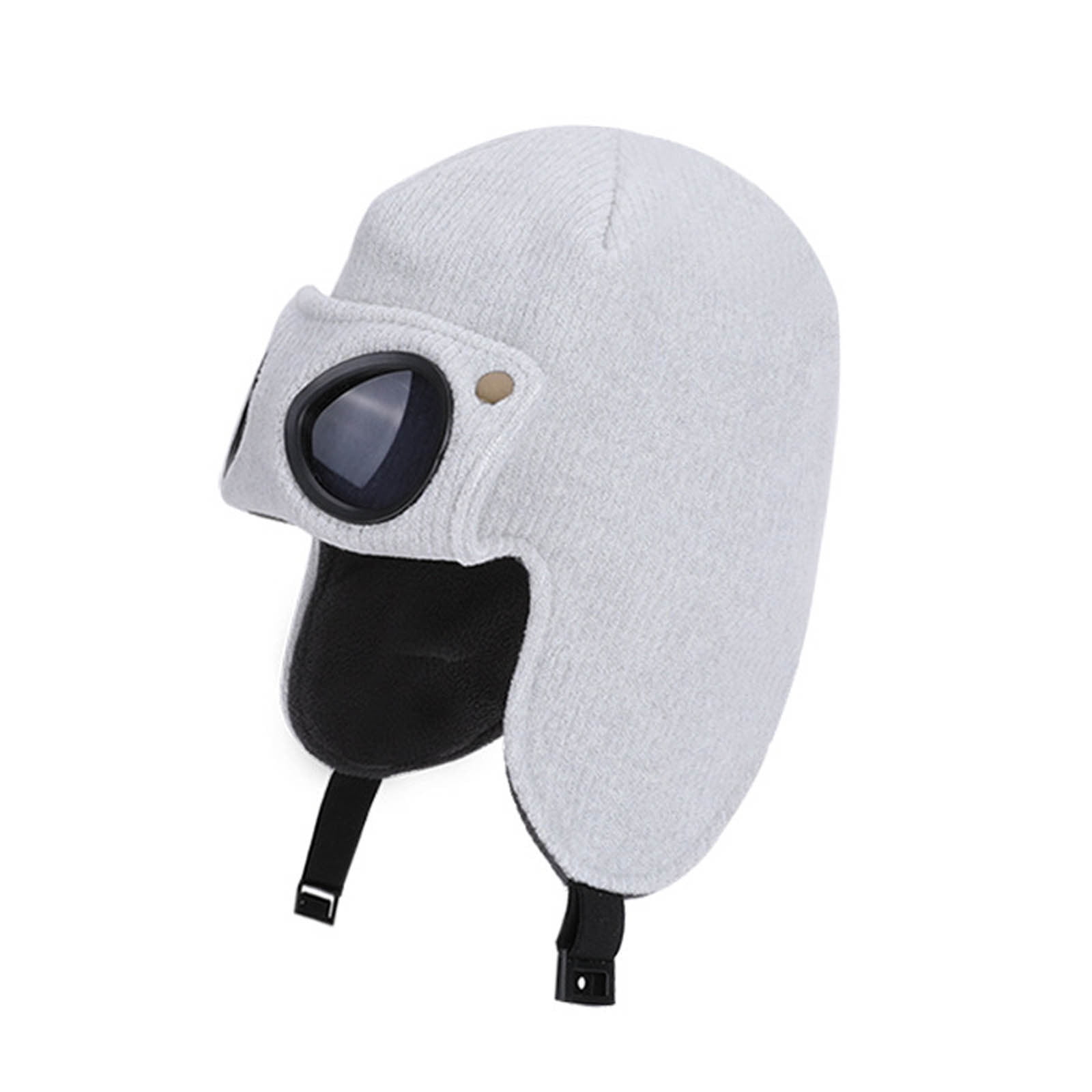 SuTry Kids Winter Trapper Hat with Goggles Plush Fleece-Lined Ear ...