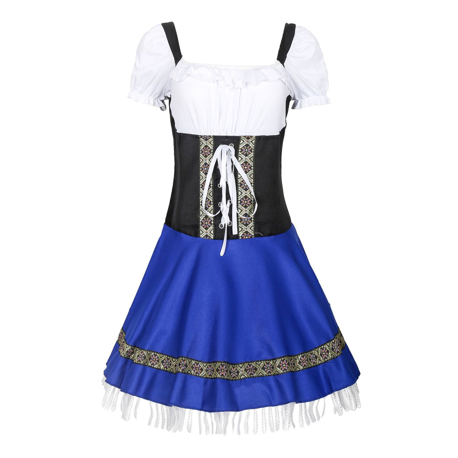 SuTry Women's Beer Festival Maid Cosplay Embroidery Uniform Dress ...
