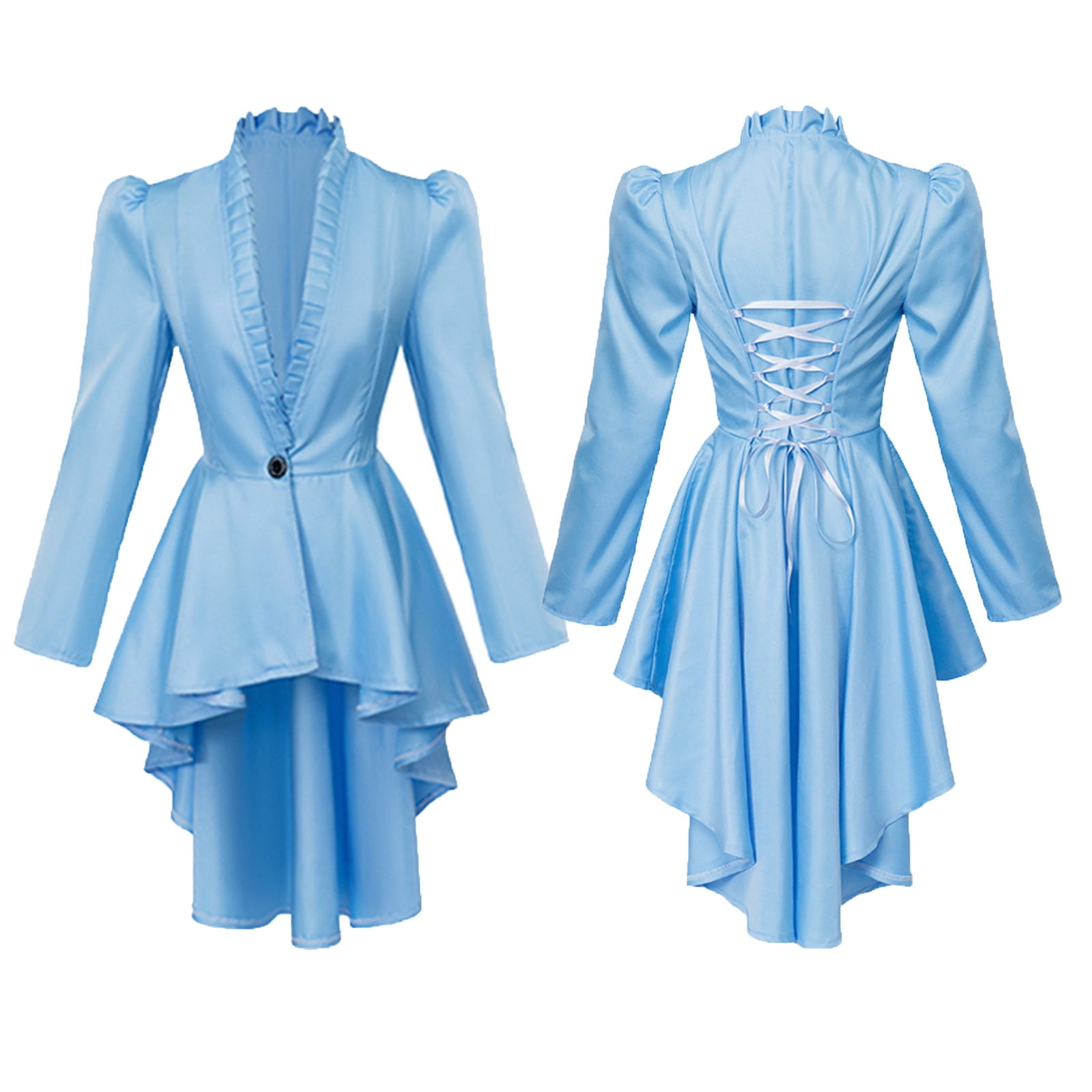 SuTry Women's Medieval Court Style Short Sleeved Dress Short Sleeves ...