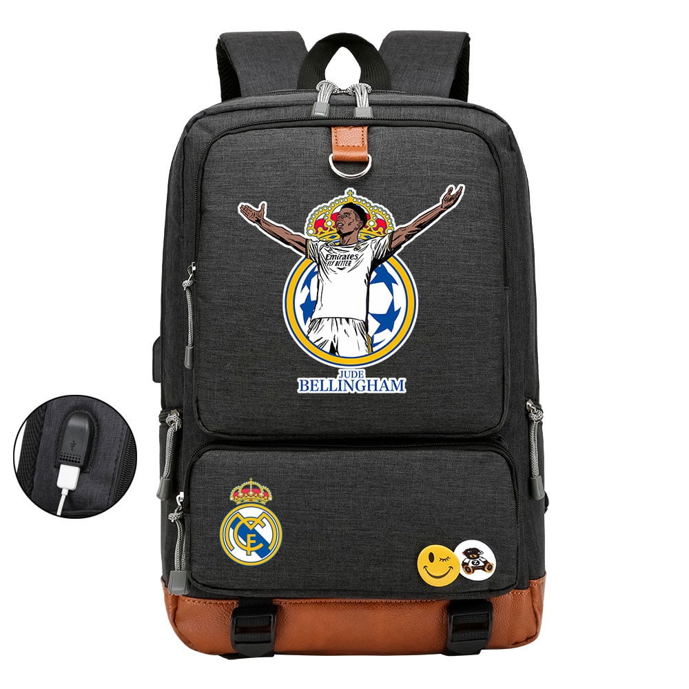 SuZedon Jude Bellingham Kids Cartoon Backpack with USB Charging - 15 ...