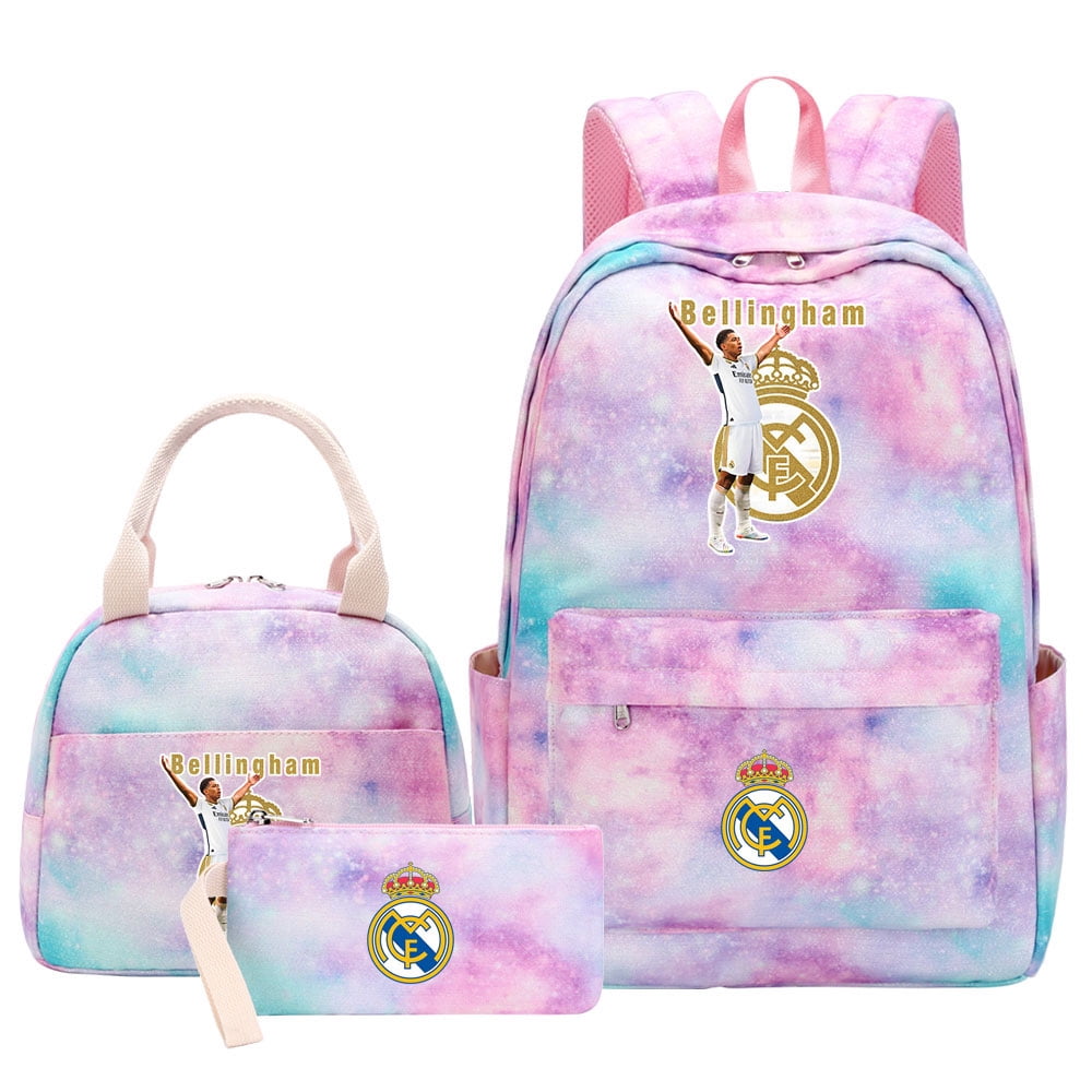 SuZedon Jude Bellingham Rainbow Cartoon Backpack Set - Walmart.com