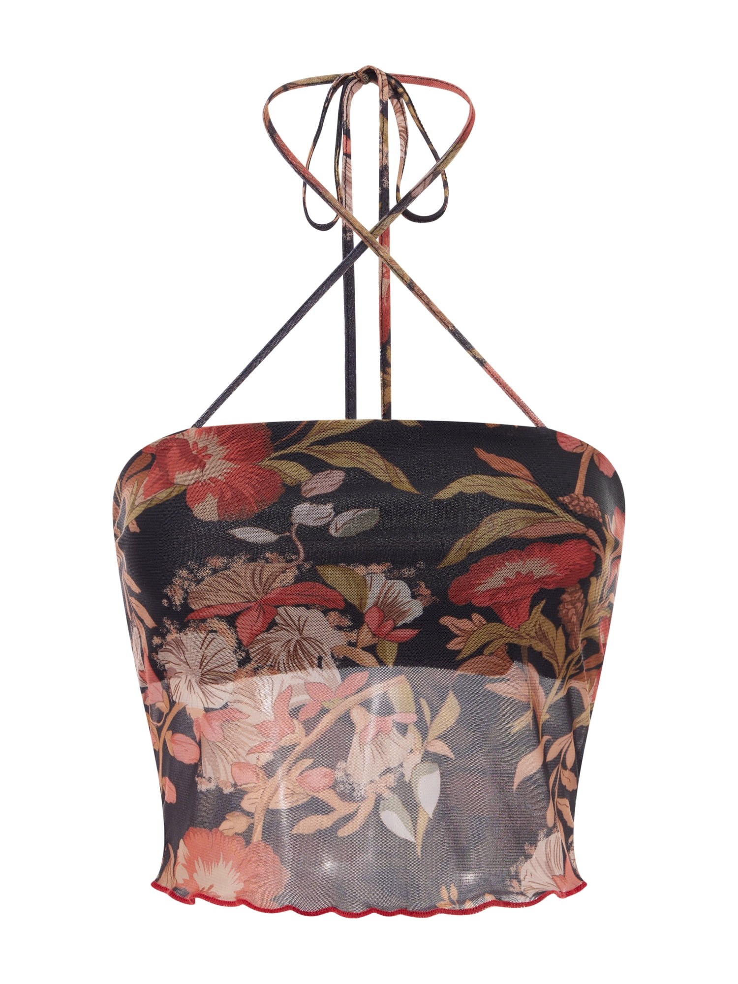 Suagox Ladies Summer Midriff-baring Camisole, Floral Printing Stringy ...