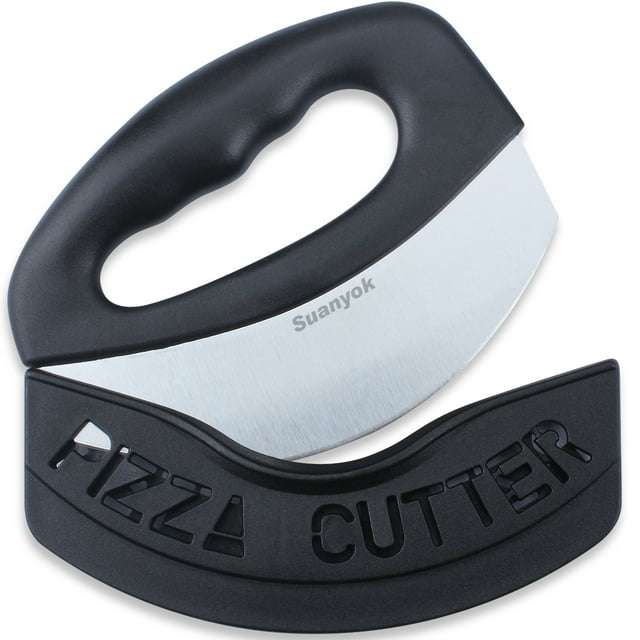 Suanyok Premium Pizza Cutter & Dough Knife - Super Sharp Stainless ...
