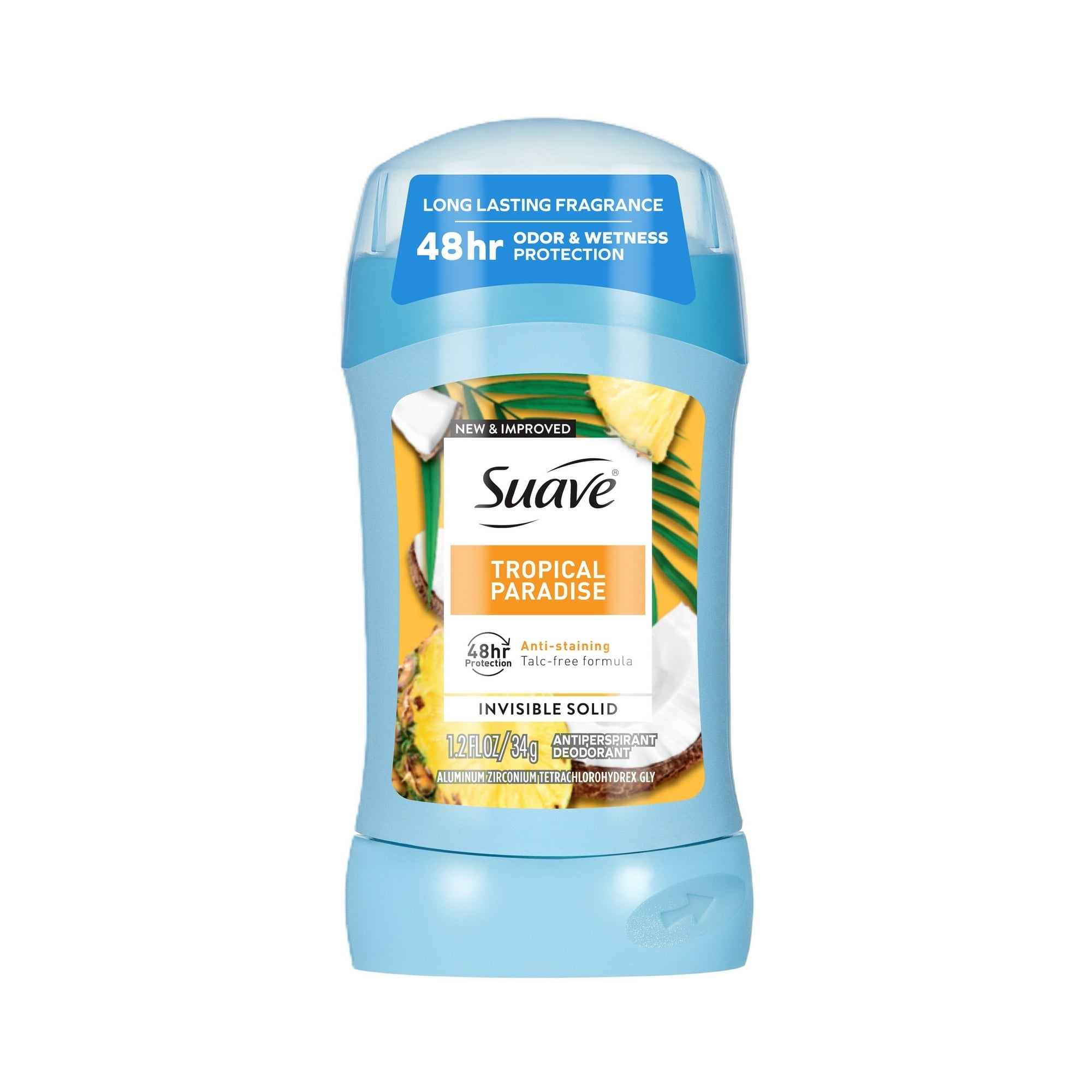 Suave Antiperspirant Deodorant For Women, 48hr Protection, Tropical ...