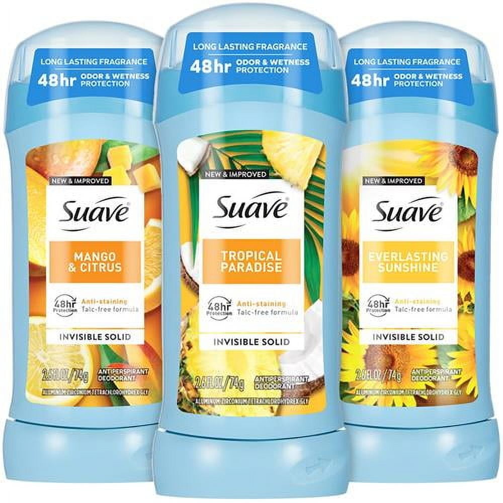 Suave Antiperspirant Deodorant For Women Variety 3-Pack – Tropical ...