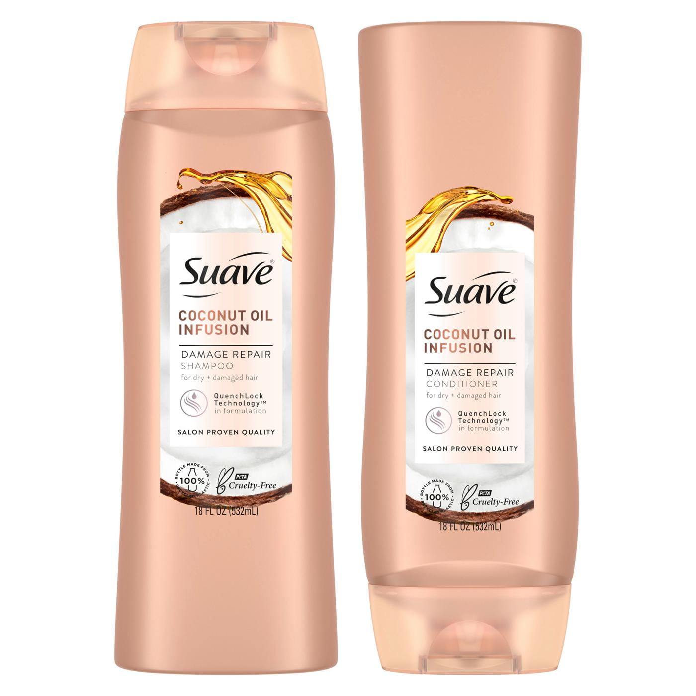 Suave Damage Repair Coconut Oil Infusion Shampoo & Conditioner 2 pk ...