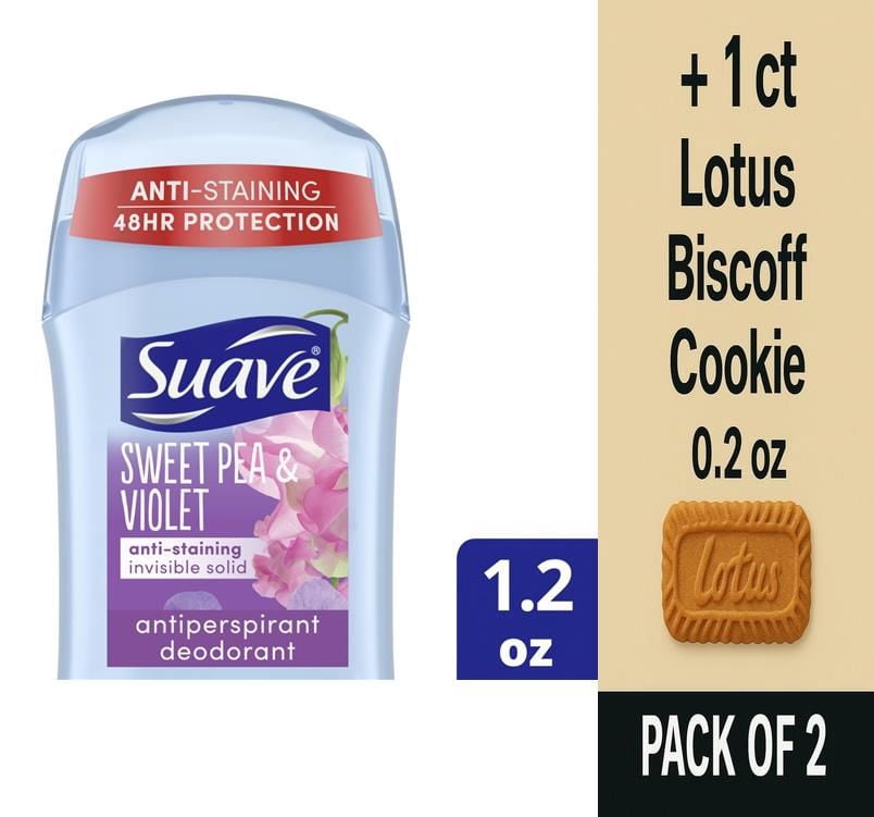 Suave Deodorant Sweet Pea Violet Antiperspirant Deodorant Stick 1.2 fl ...