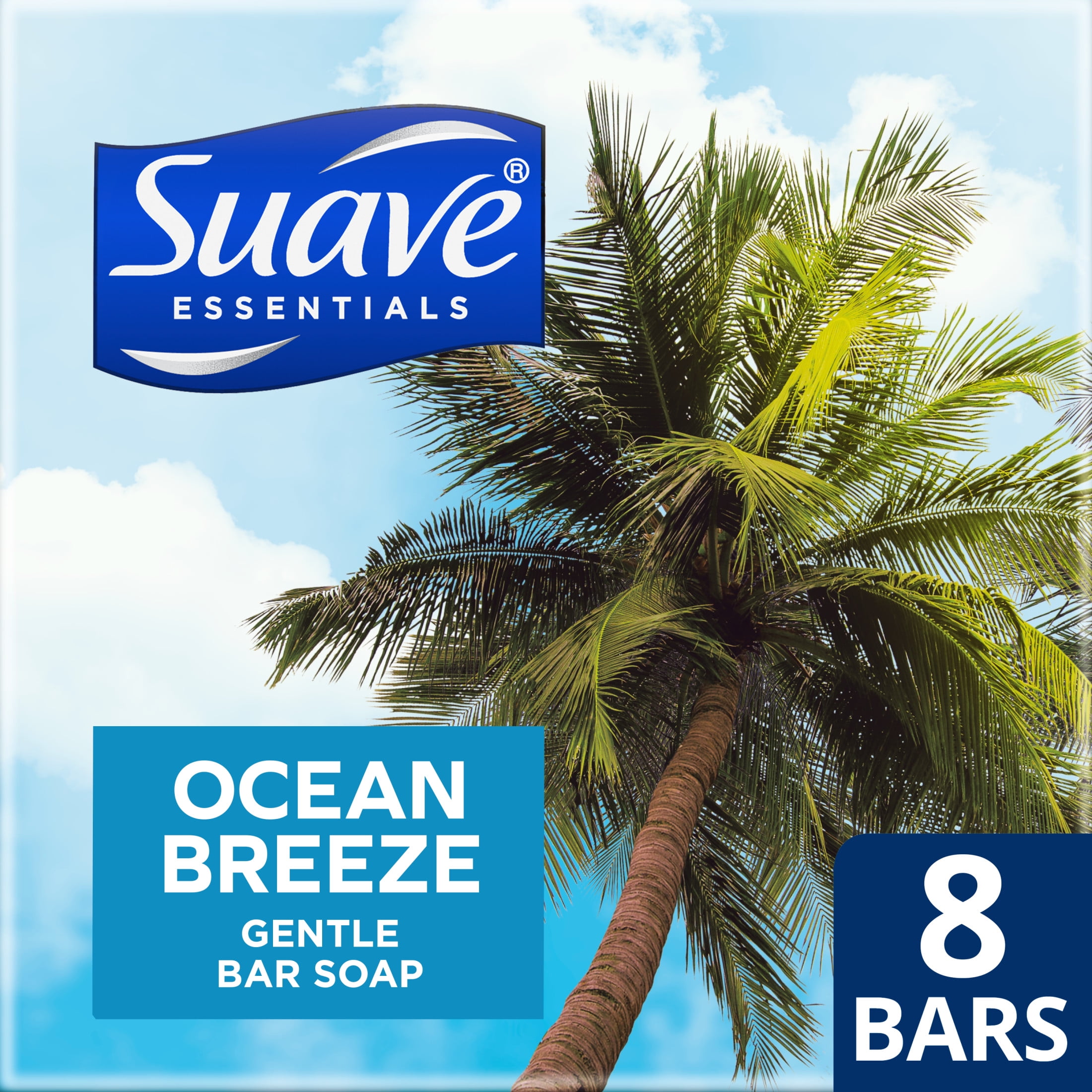 Suave Essentials Bar Soap, Ocean Breeze, 32 oz, 8 Count - Walmart.com